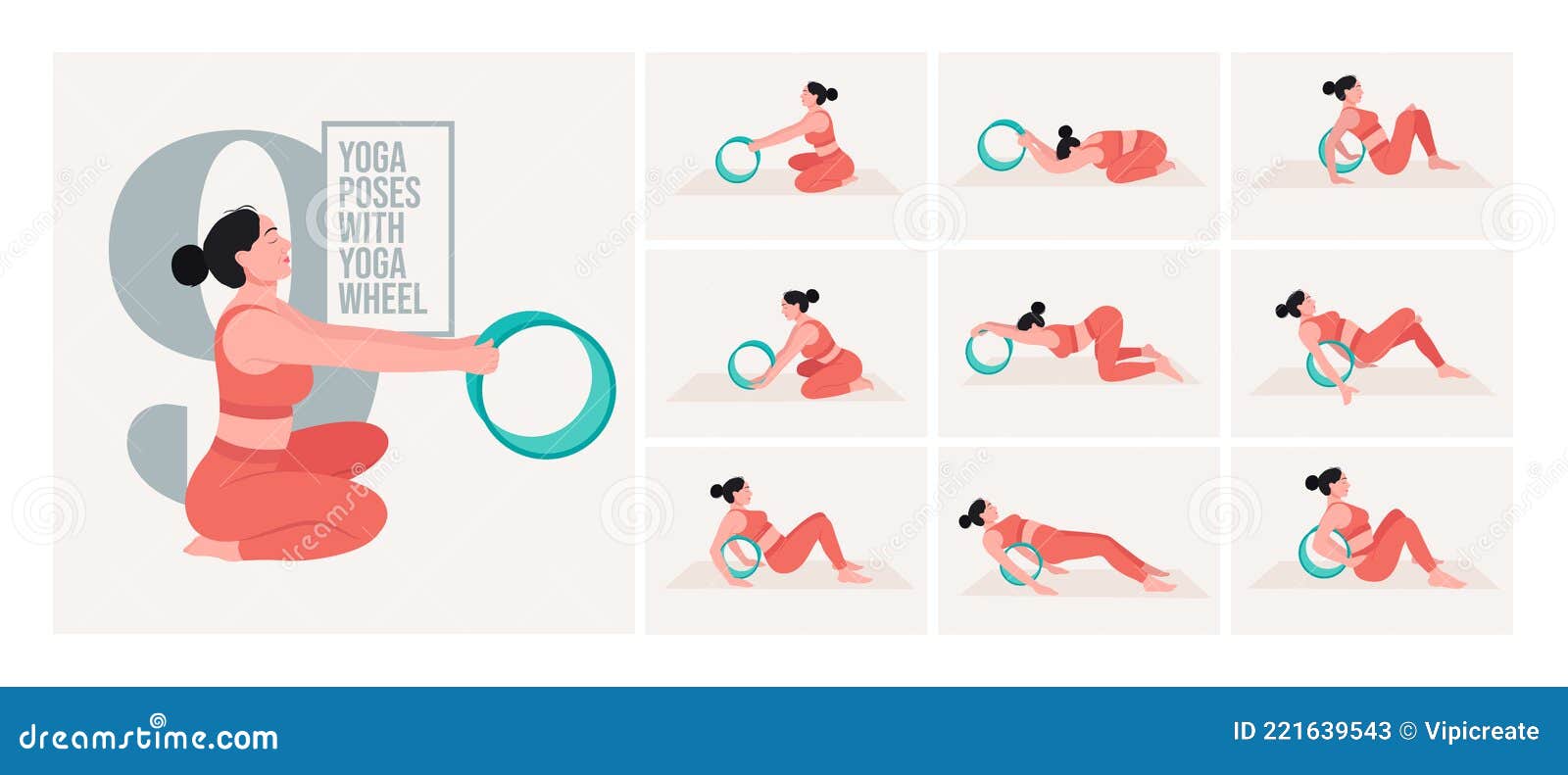 Ab Wheel Exercises Cartoon Vector | CartoonDealer.com #344867089