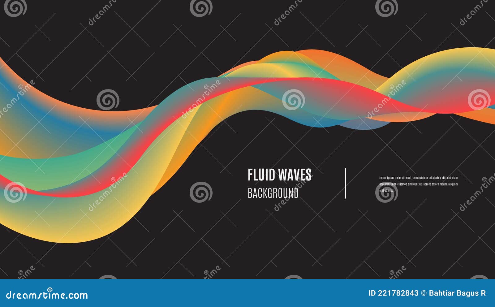 Abstract Flowing Colorful Fluid Wave Background Stock Vector ...