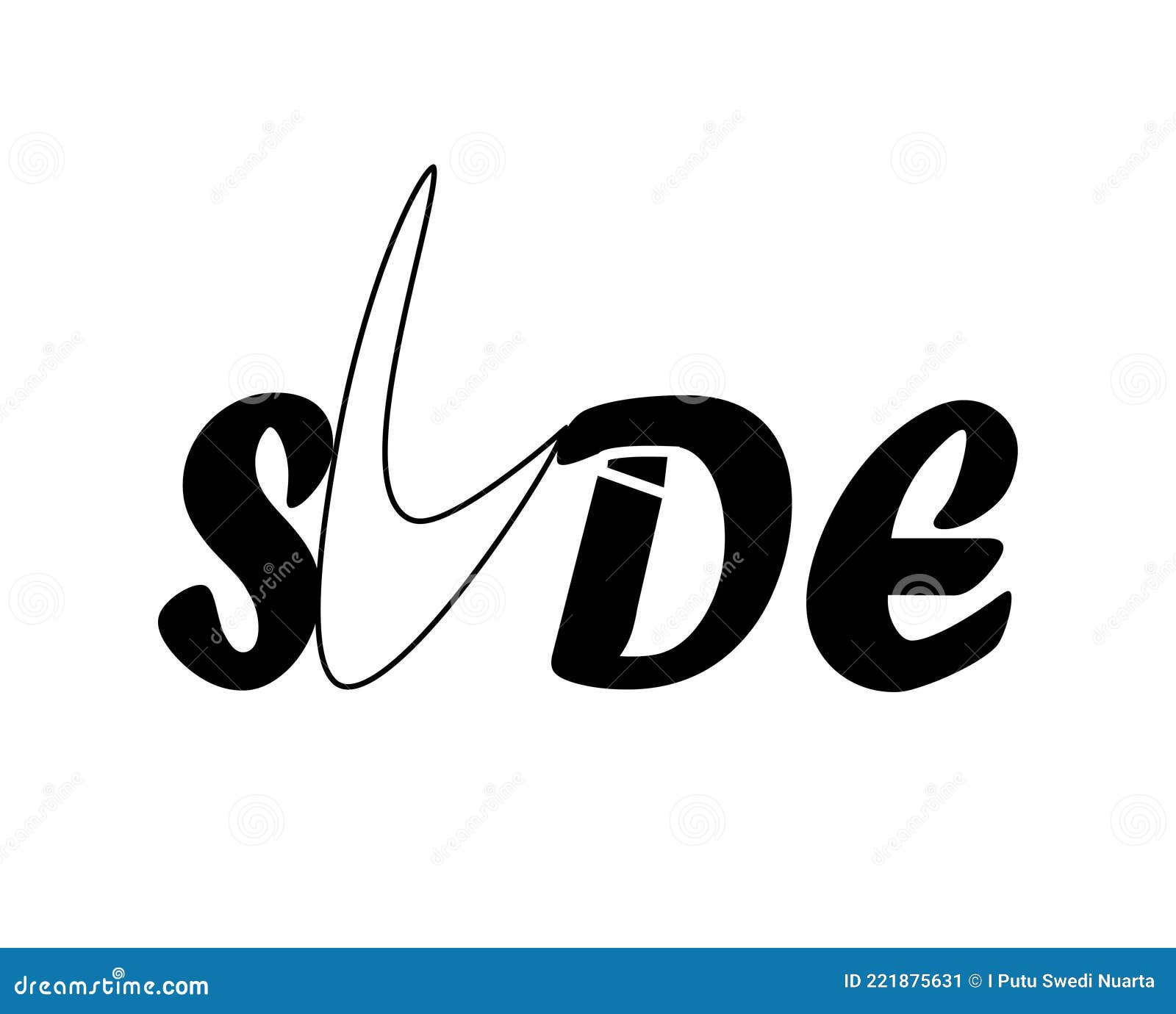 A Simple Slide Logo with the Font Stock Illustration - Illustration of ...
