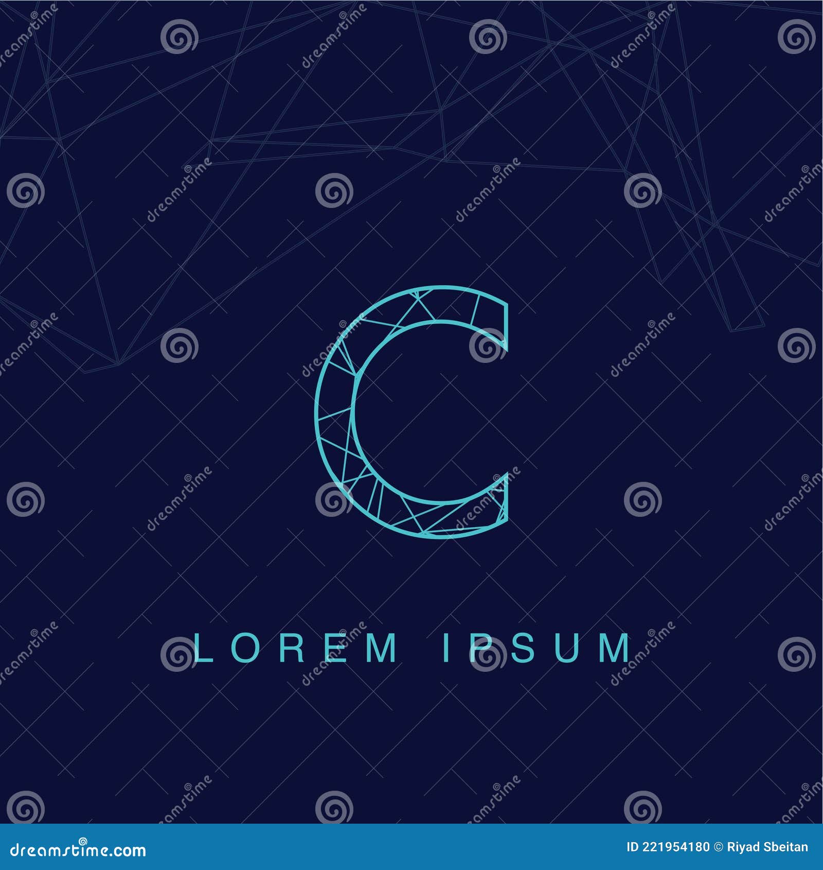 Typography Logo, Artificial Intelligence, Lines Connected, Futuristic ...