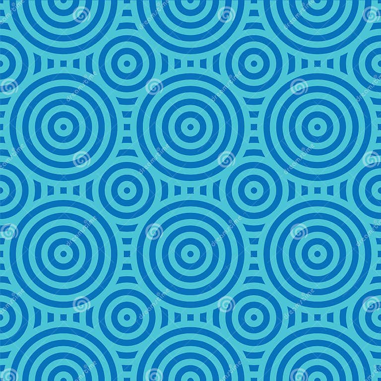 Repeated Abstract Blue Circle Pattern Background Stock Vector ...