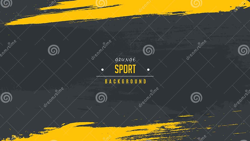 Abstract Gray Yellow Grunge Sport Background Stock Vector ...