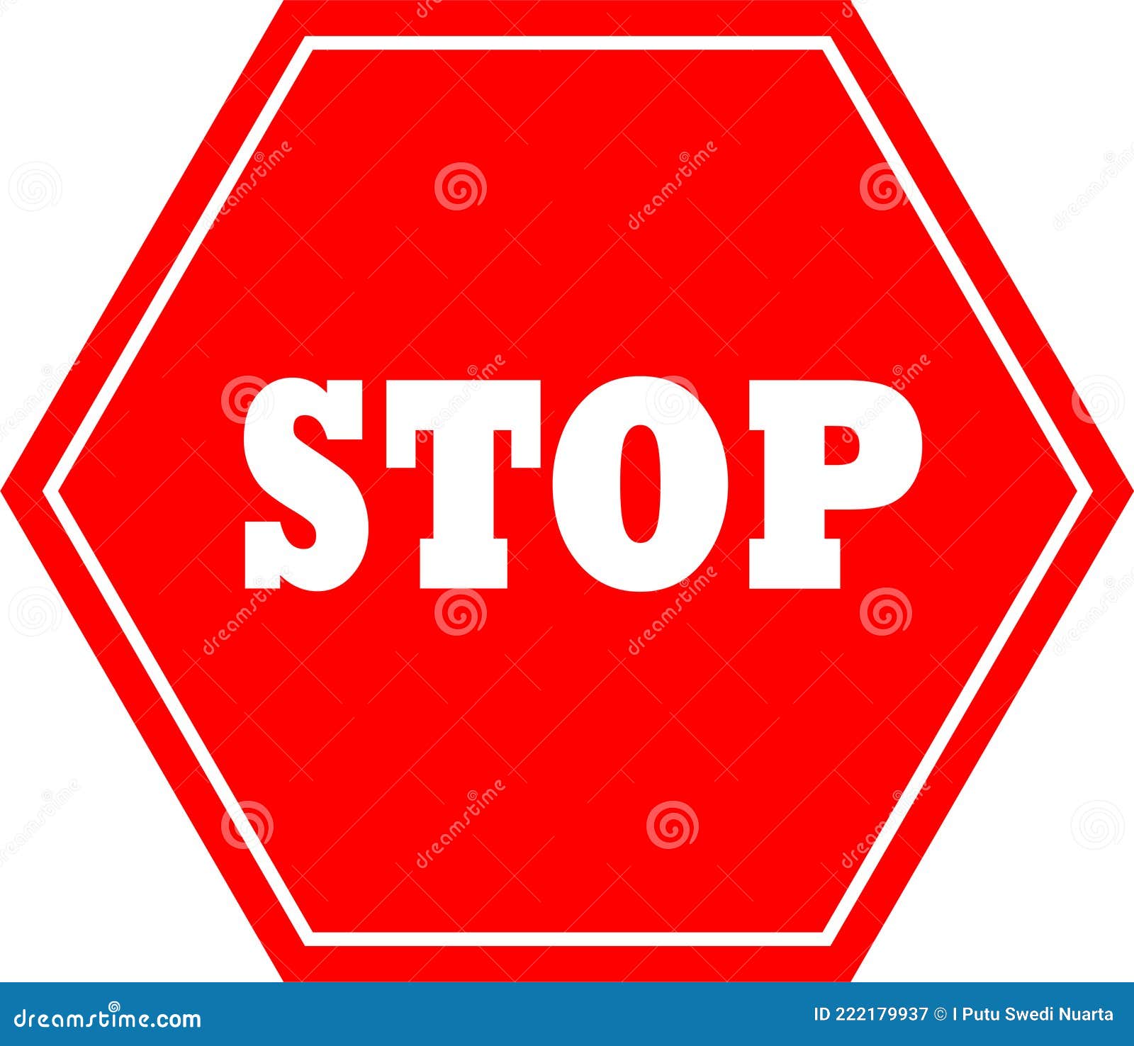 Stop Sign in Red Background Stock Vector - Illustration of road ...