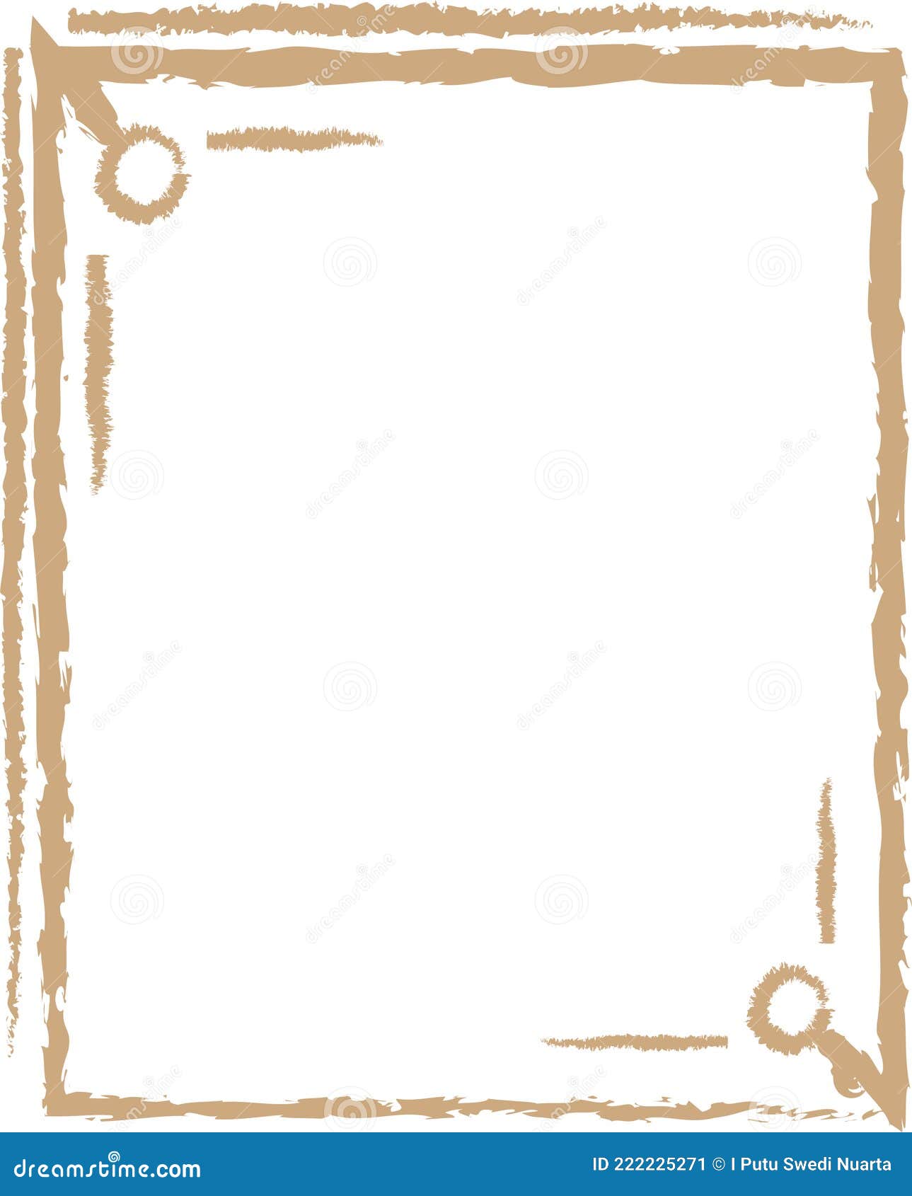 Simple Design of Border in Brown Color Stock Vector - Illustration of ...