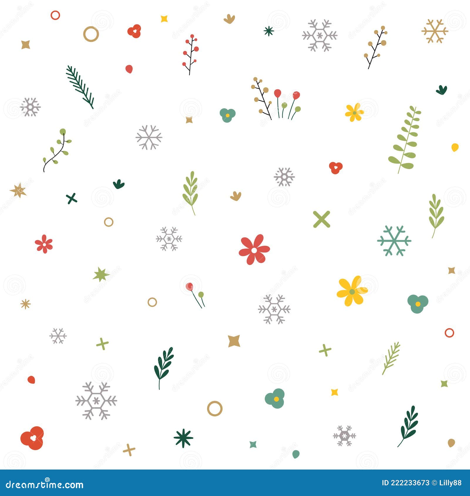 Christmas Seamless Pattern. Preset in Swatch Setting. Stock Vector ...