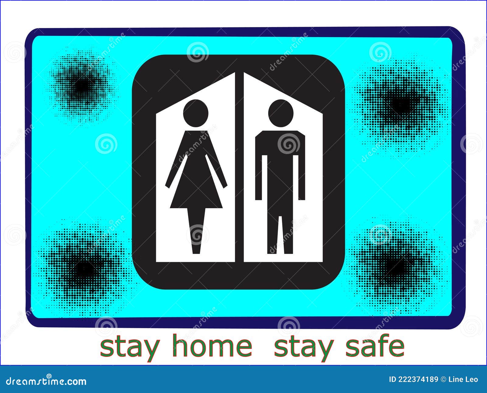 Stay Home Stay Safe Covid-19,cornea Male, Female,color, Black, Wight ...