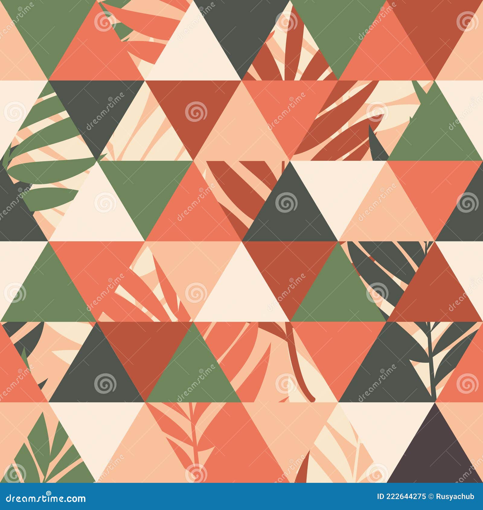 Multicolored Triangulation on a Background with Exotic Tropical Palm ...