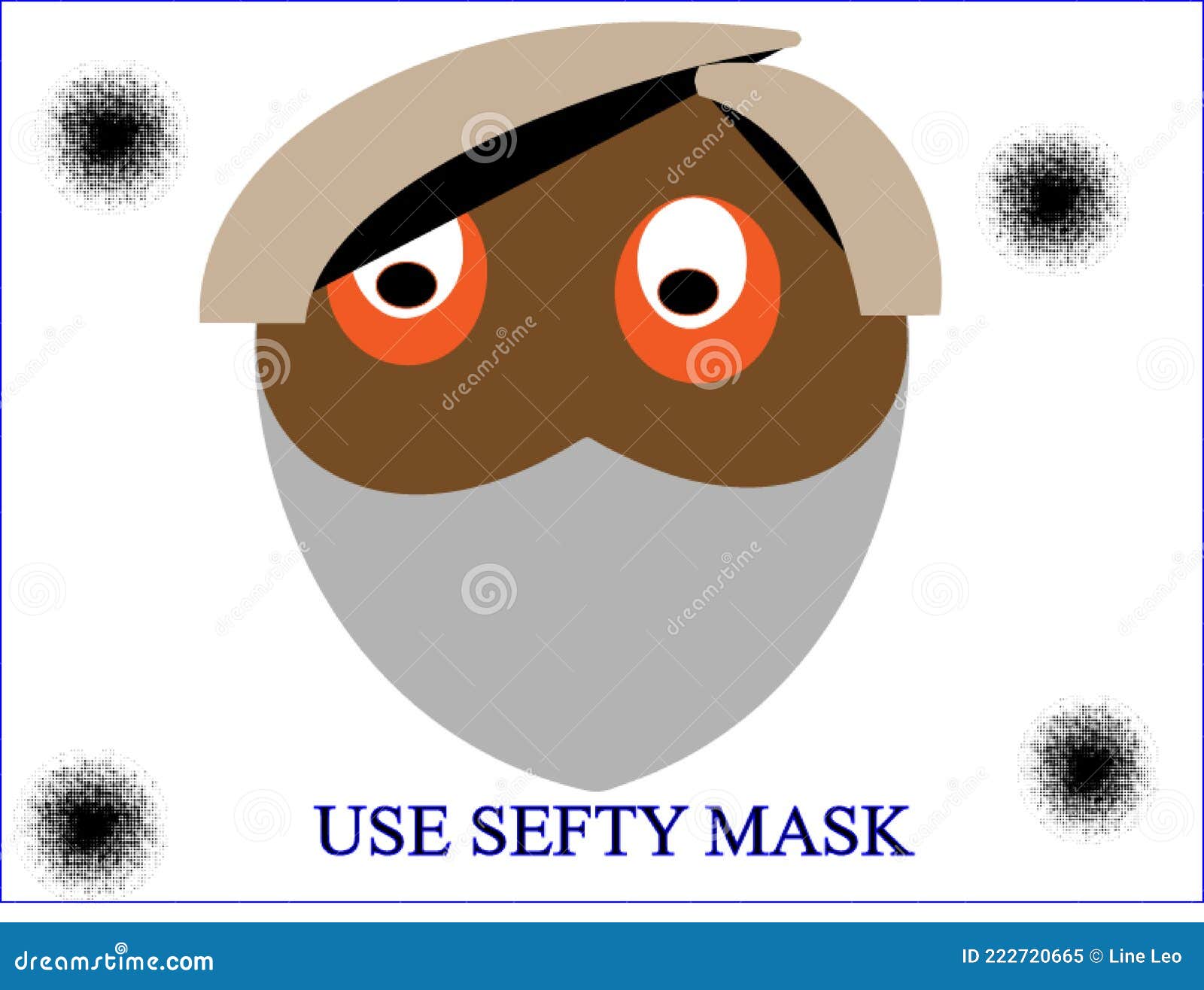 Use Safety Mask Cartoon Advisement Logo Stock Image - Image of ...