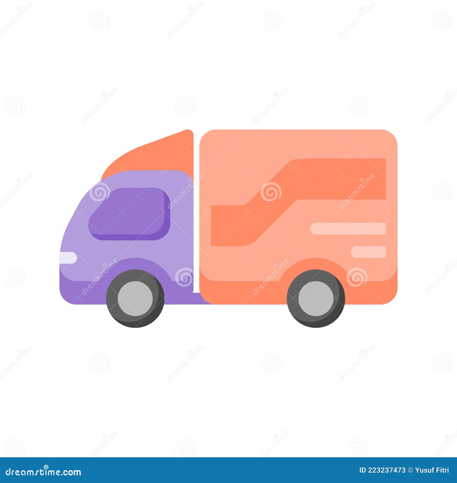 Transport Goods Truck Icon Flat Illustration Stock Vector ...