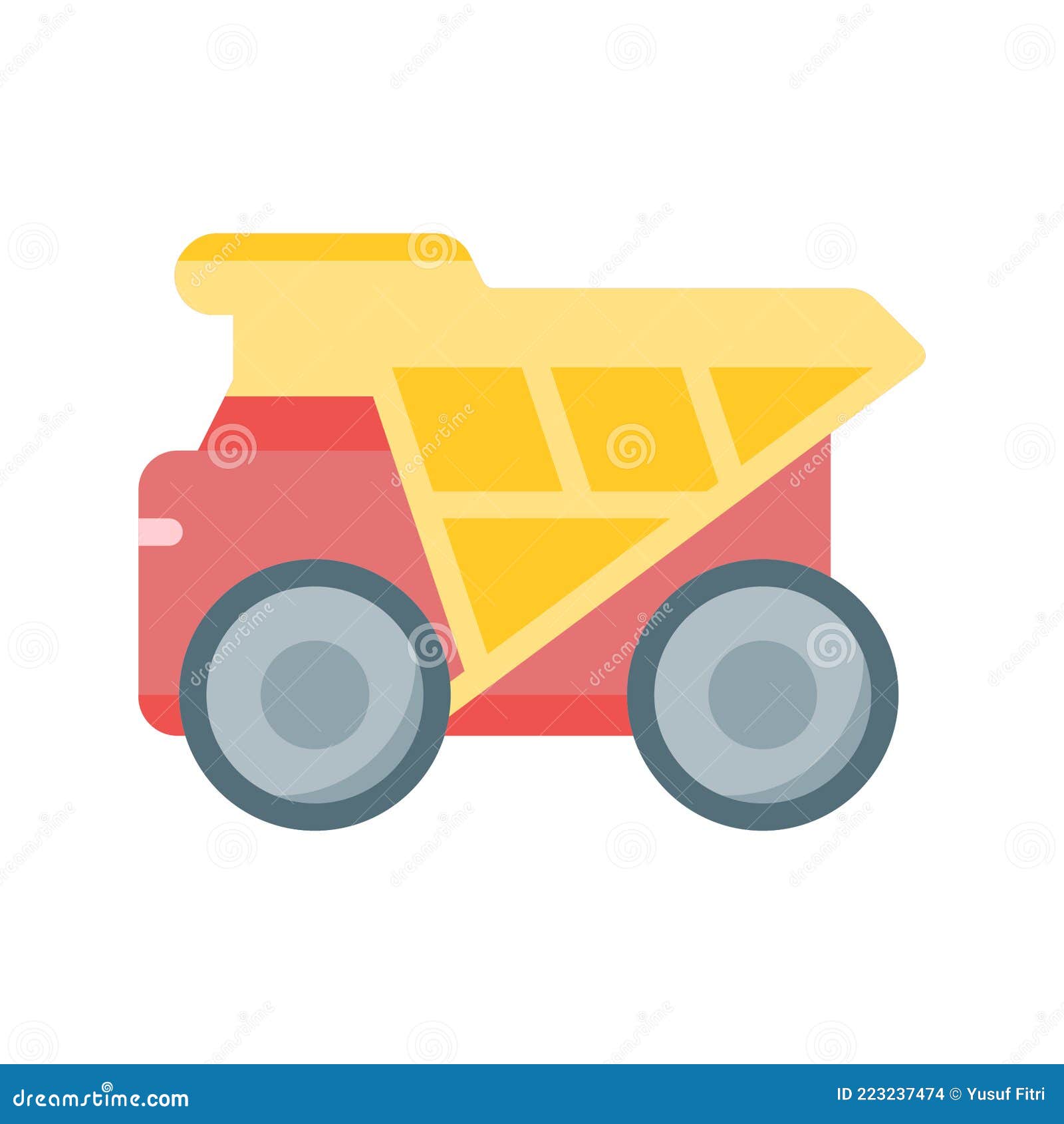Transport Mining Truck Icon Flat Illustration Stock Vector ...