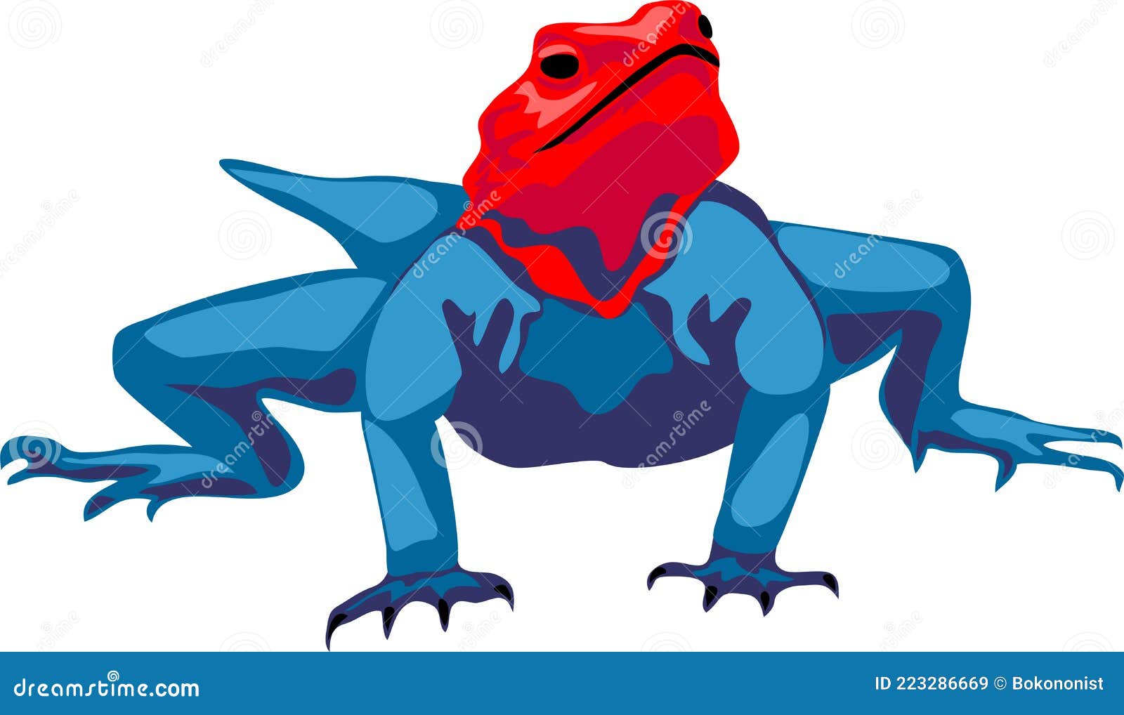Red - Headed Rock Agama Cartoon Vector | CartoonDealer.com #223286669