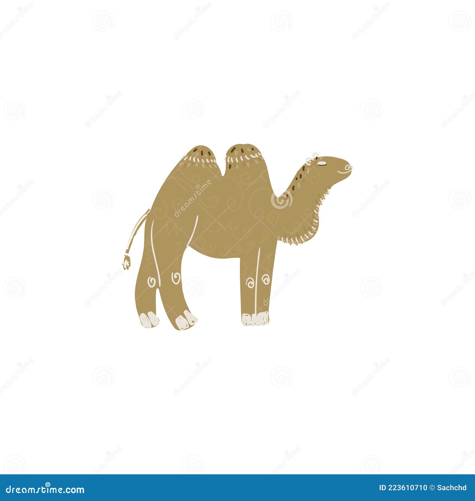 Farm Camel, Simple Vector Illustration Stock Vector - Illustration of ...