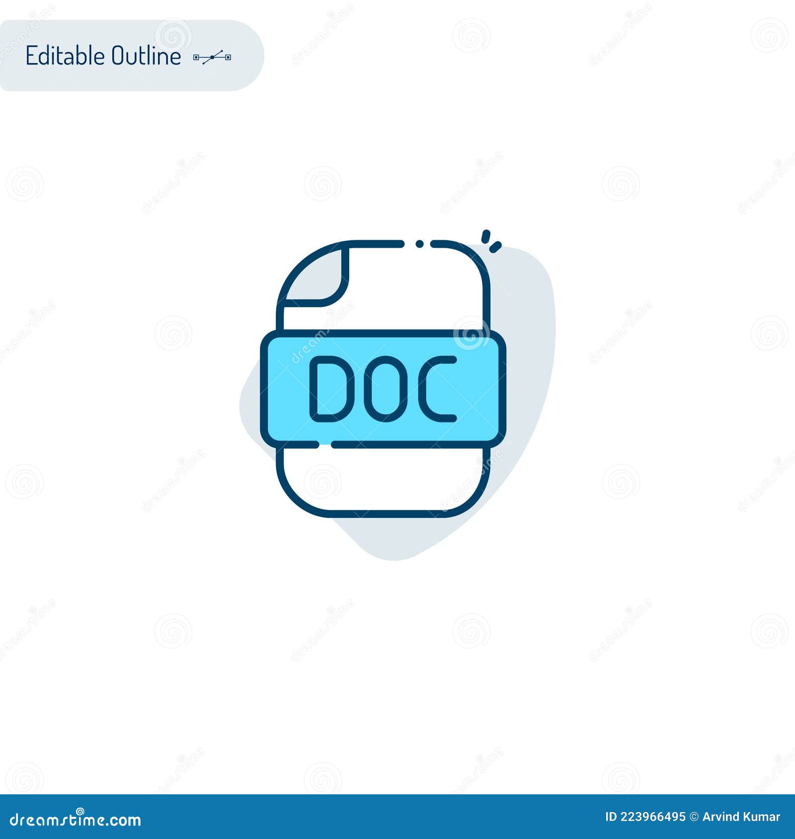 Word Document Icon. Download DOC Symbol Sign. Web Button. Cartoon ...