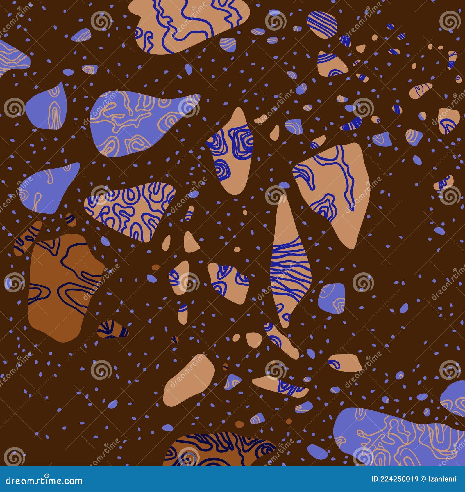 Abstract Pattern with Rocks and Stones Stock Vector - Illustration of ...