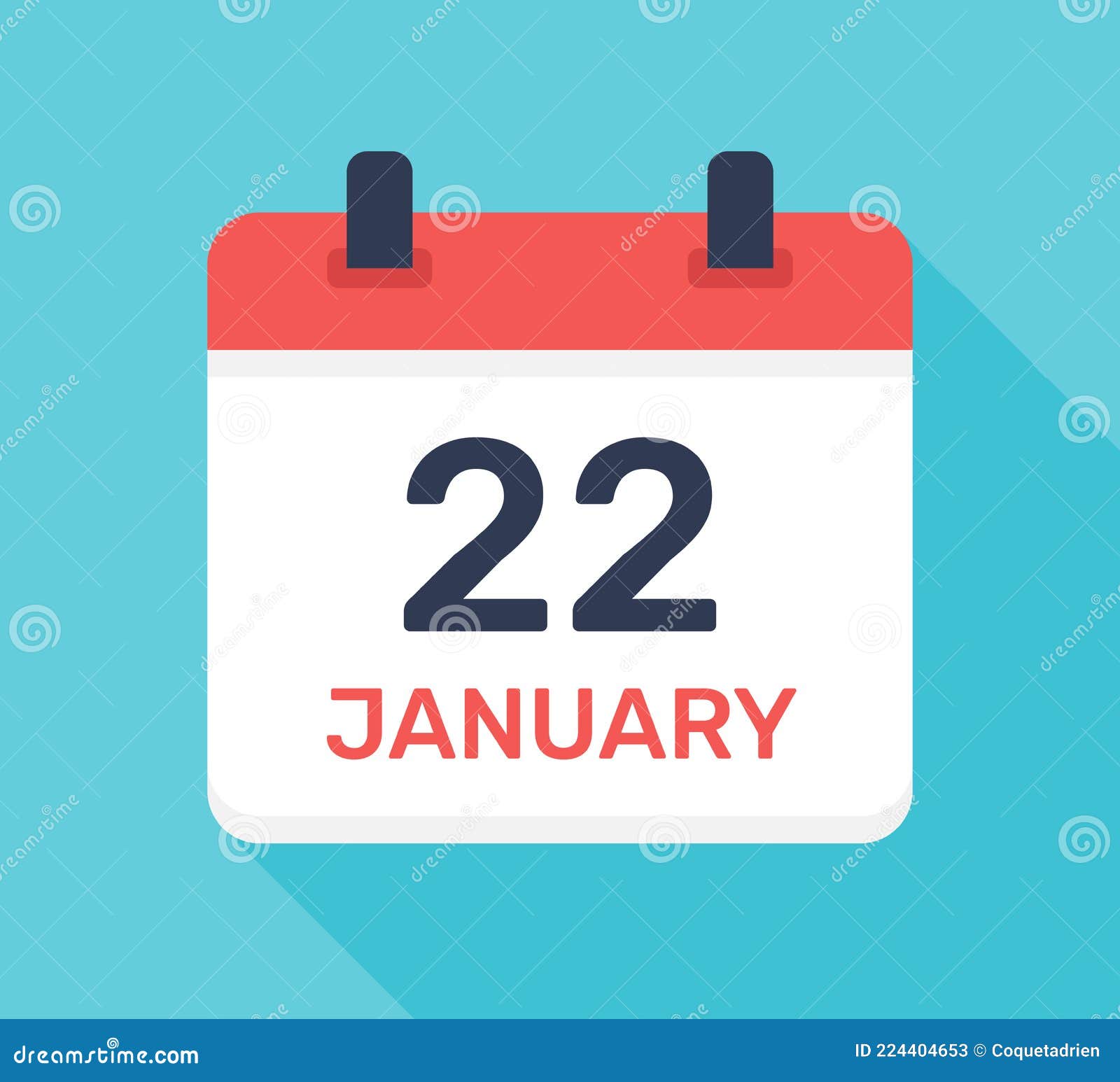 22 January Calendar Icon. daily Calendar Stock Vector - Illustration of ...