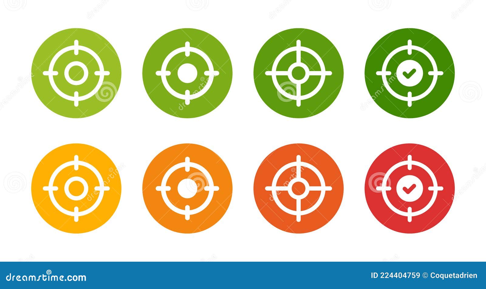 Target Icon Set, Aim, Focus Vector Design. Shooting Target Symbol ...