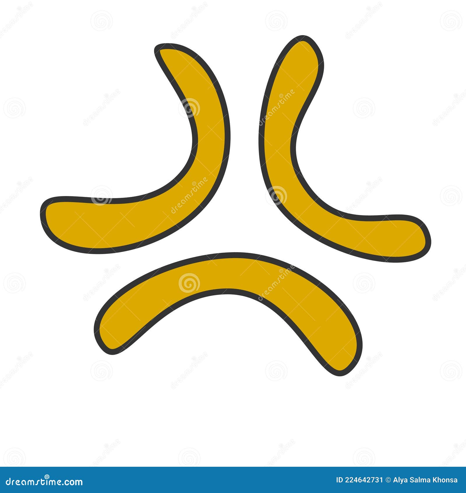 Illustration of Yellow Annoyed Symbol Stock Illustration - Illustration ...