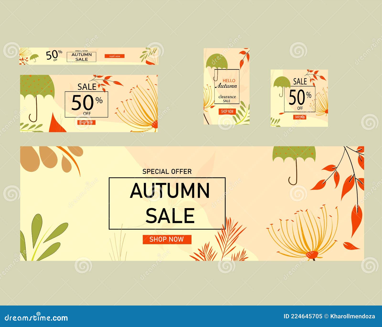 Web Banner Design Template with Sale Special Offer Typography Elements ...