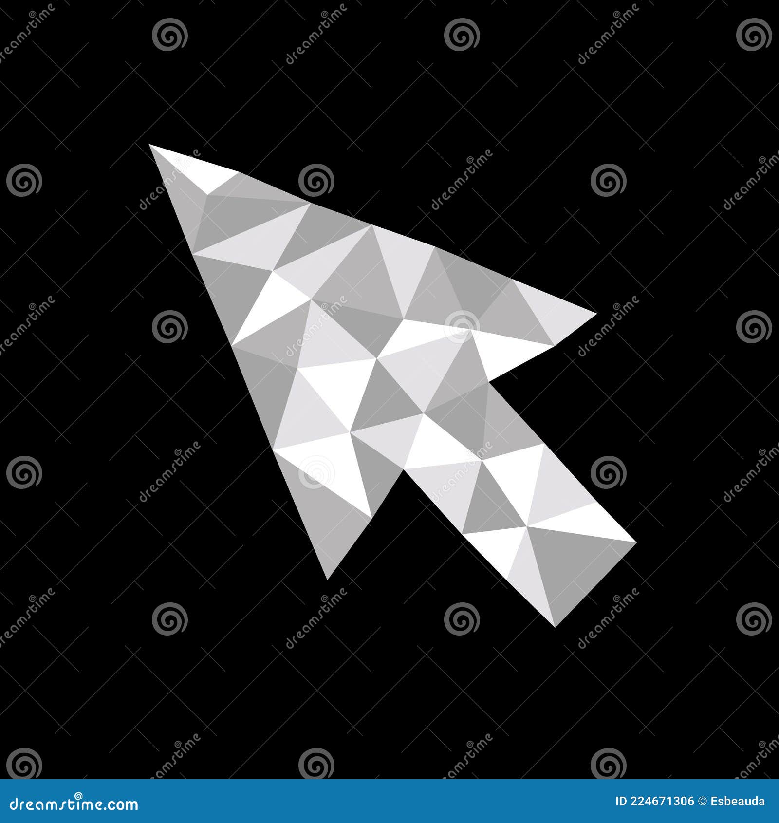 Polygonal Geometric Crystal Cursor Stock Vector - Illustration of ...