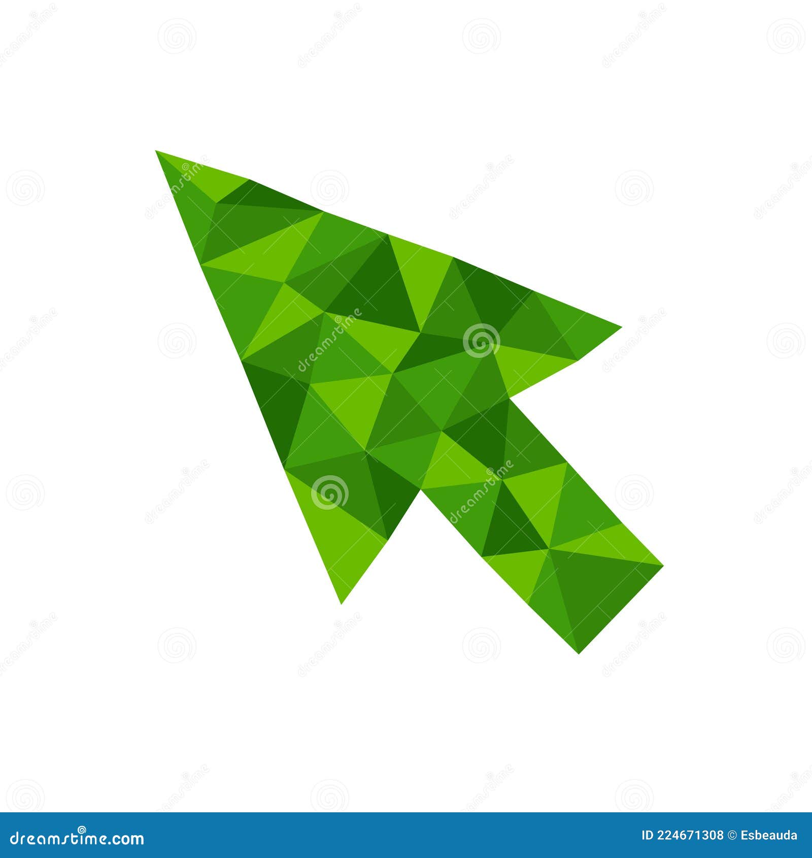 Polygonal Geometric Crystal Cursor Stock Vector - Illustration of ...