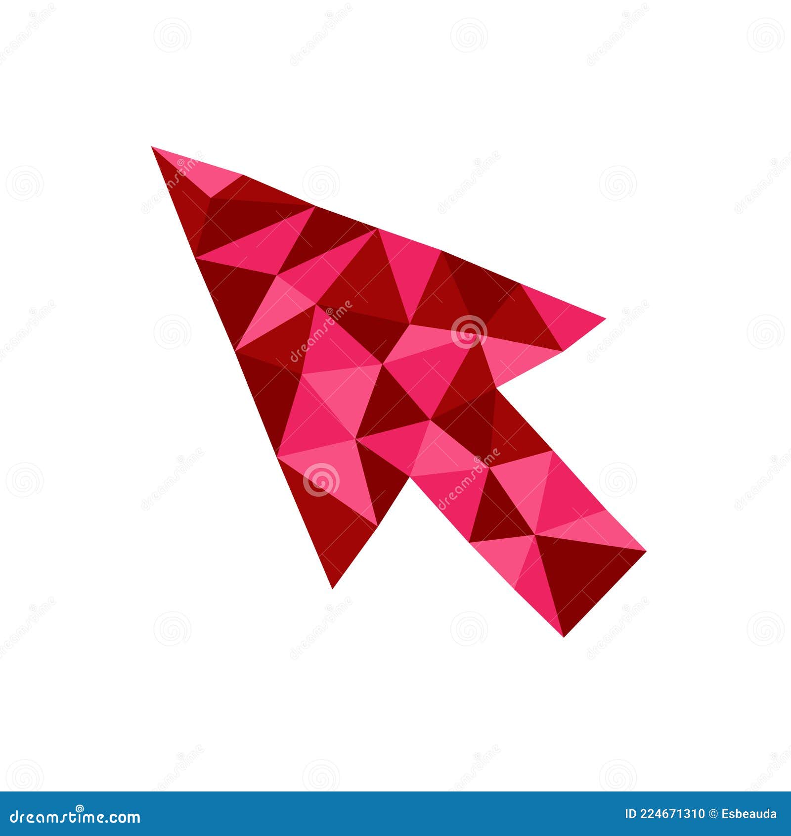 Polygonal Geometric Crystal Cursor Stock Vector - Illustration of visit ...