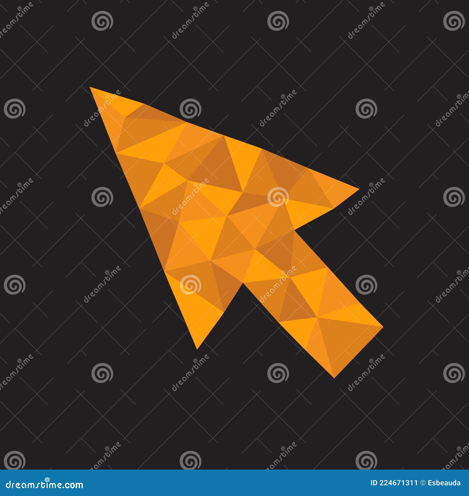 Polygonal Geometric Crystal Cursor Stock Vector - Illustration of ...