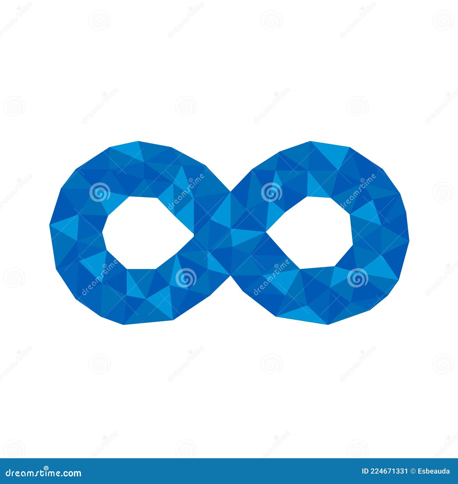 Polygonal Geometric Crystal Infinity Stock Vector - Illustration of ...