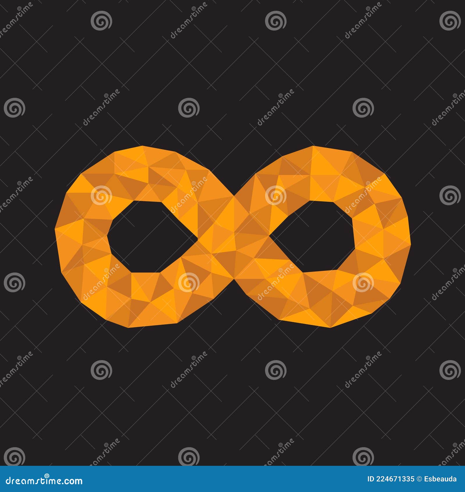 Polygonal Geometric Crystal Infinity Stock Vector - Illustration of ...