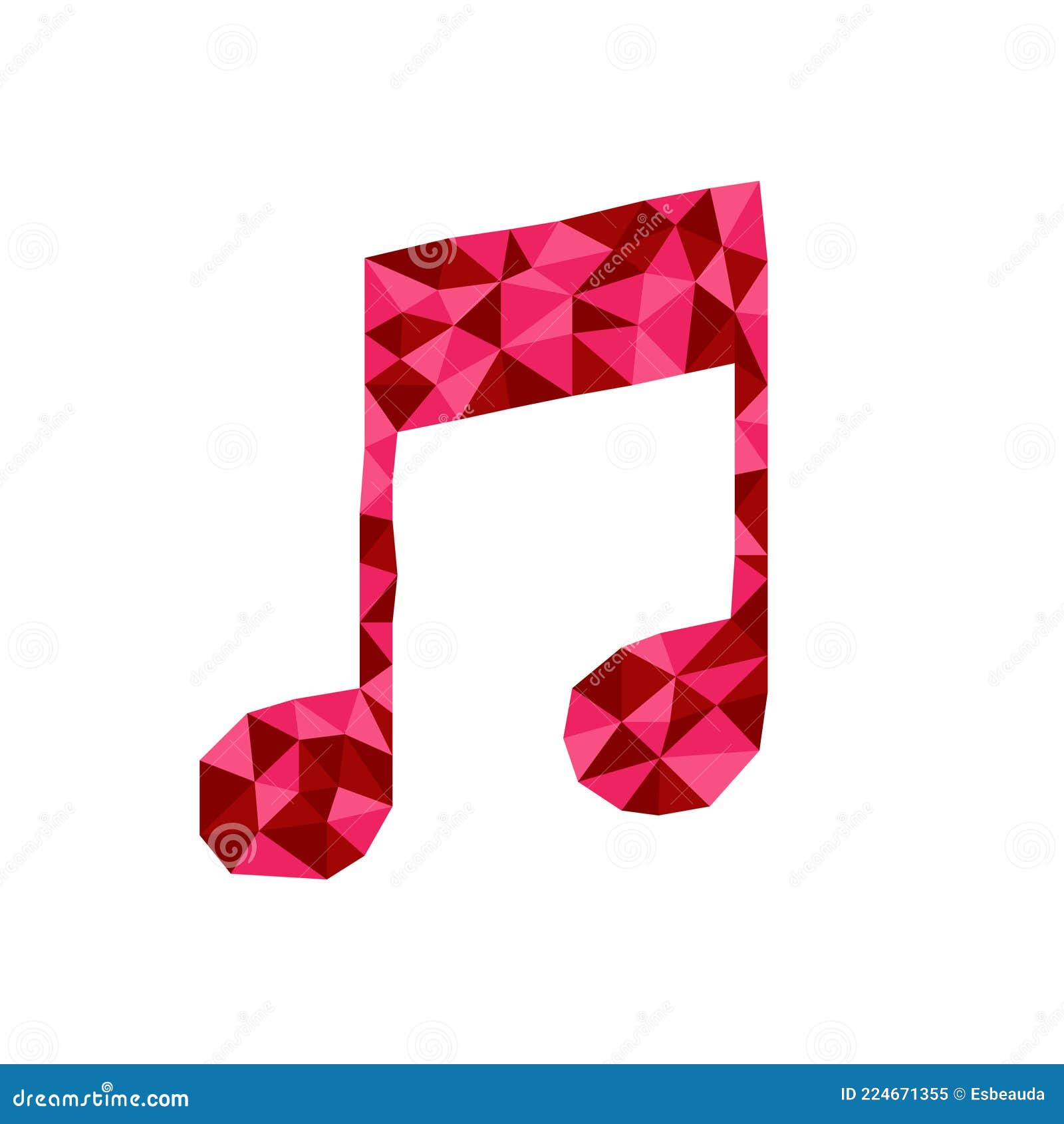 Polygonal Geometric Crystal Music Stock Vector - Illustration of ...