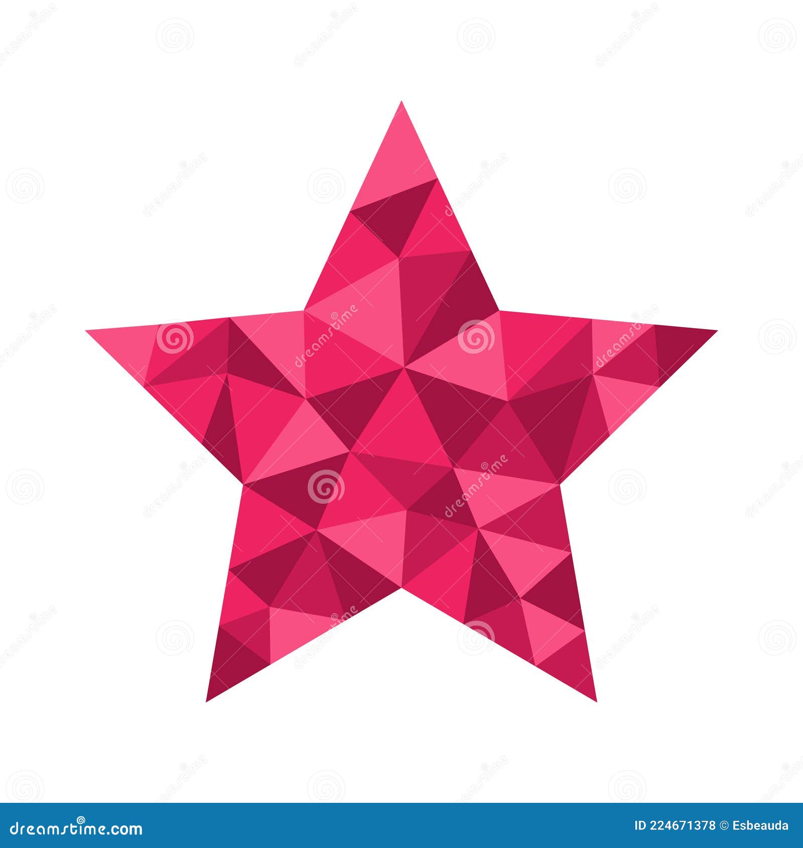 Polygonal Geometric Crystal Star Stock Vector - Illustration of jewel ...