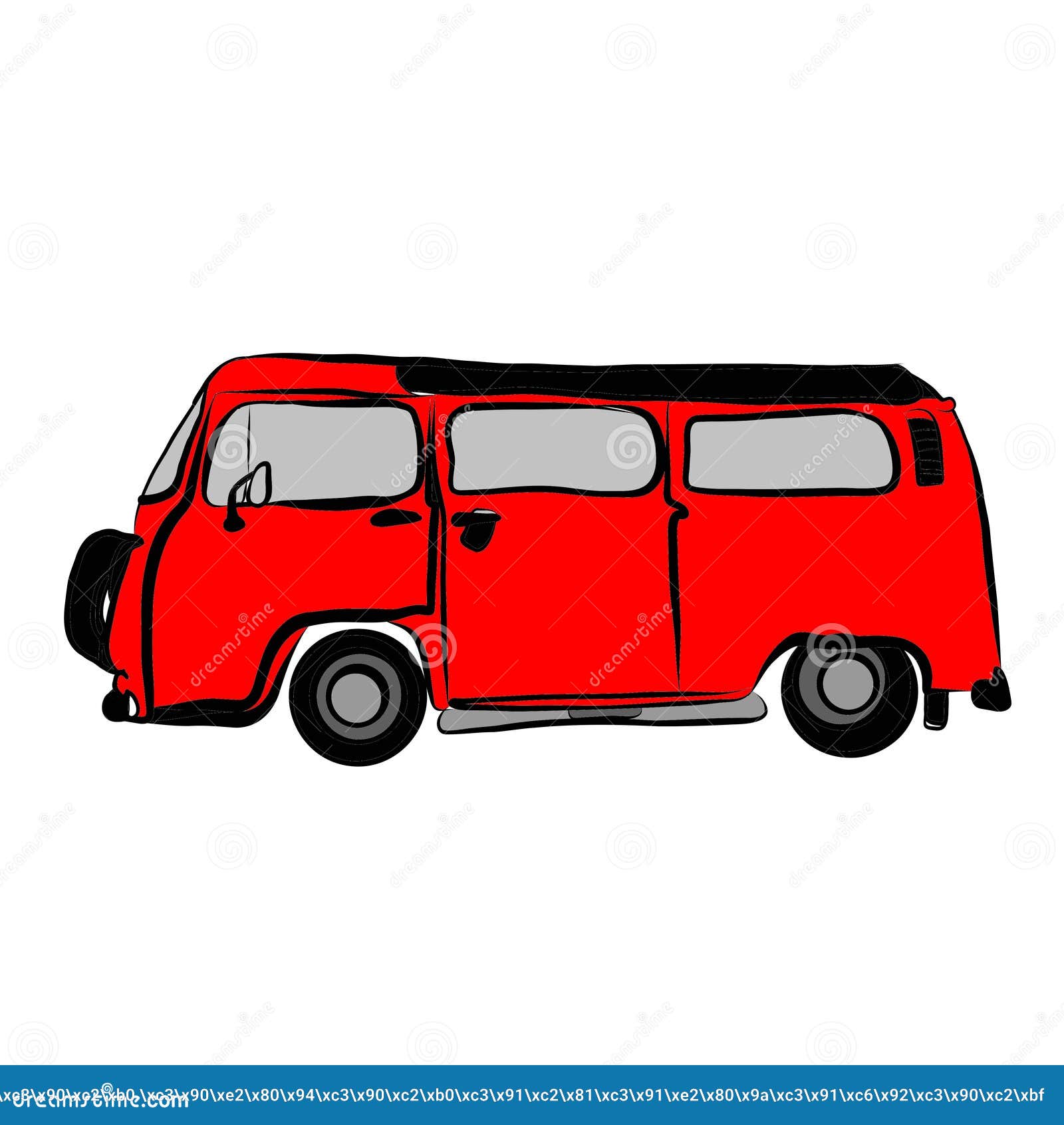 Red Retro Bus, Bus, Retro Bus, Red Bus, Movement, Delivery Stock ...