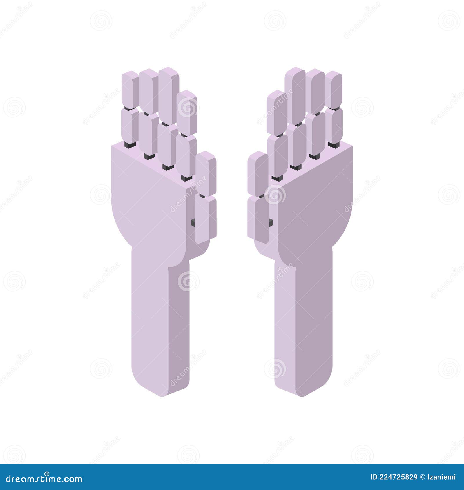Pair of Hands - Isometric Vector Illustration Stock Vector ...