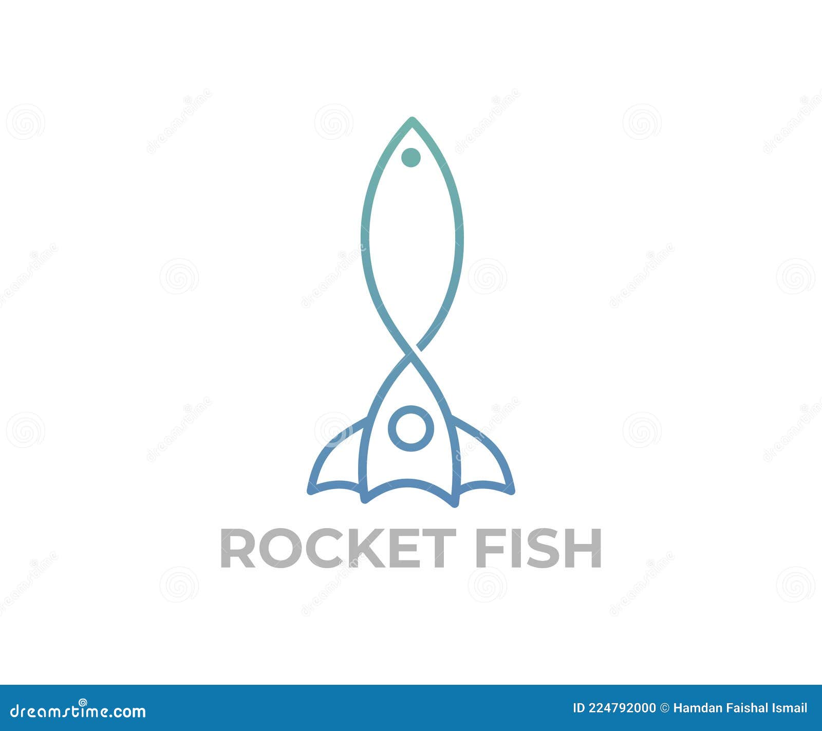 Rocket Fish Logo Design, Rokcet Logo Design Stock Vector - Illustration ...