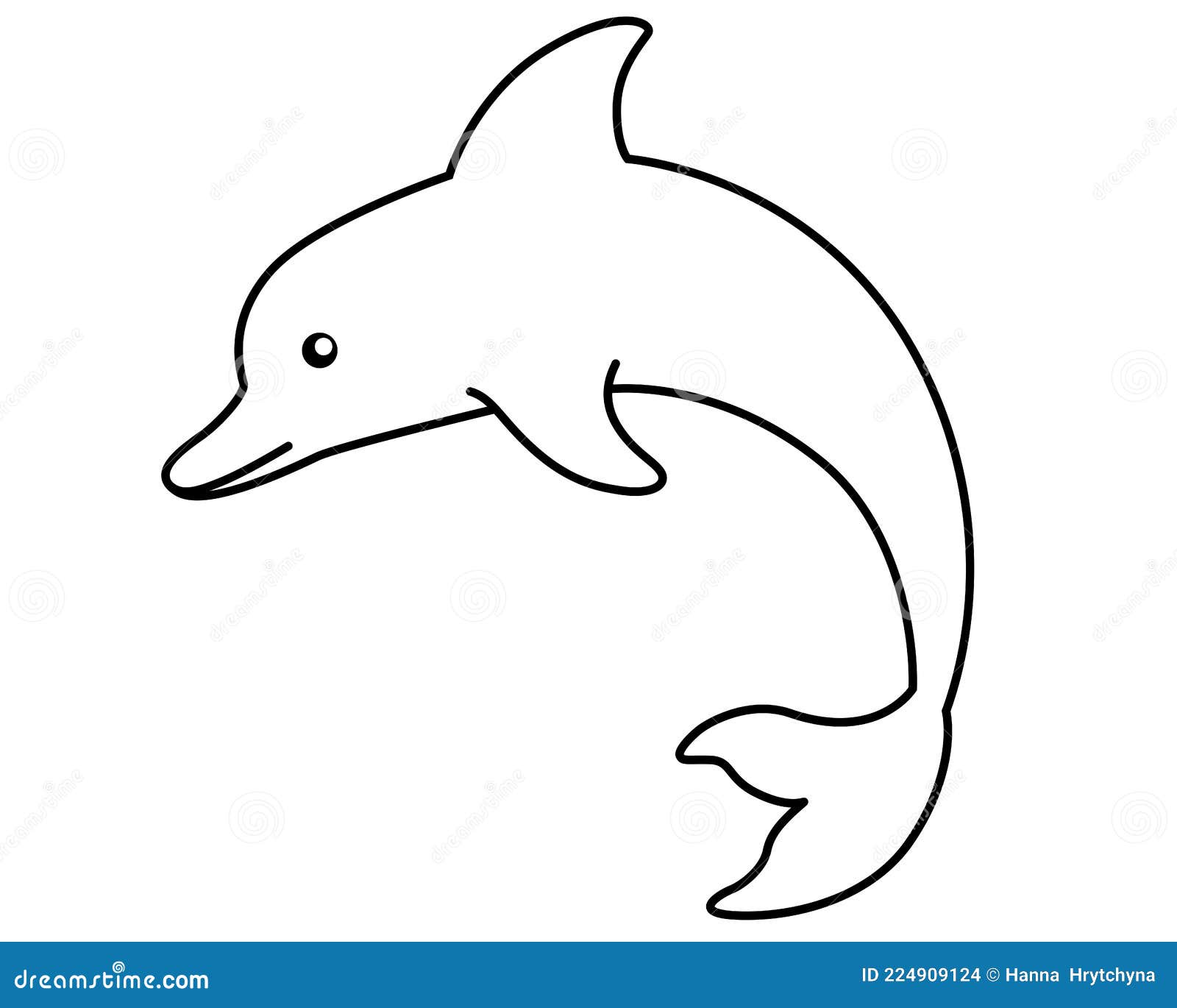 Dolphin Drawing Outline