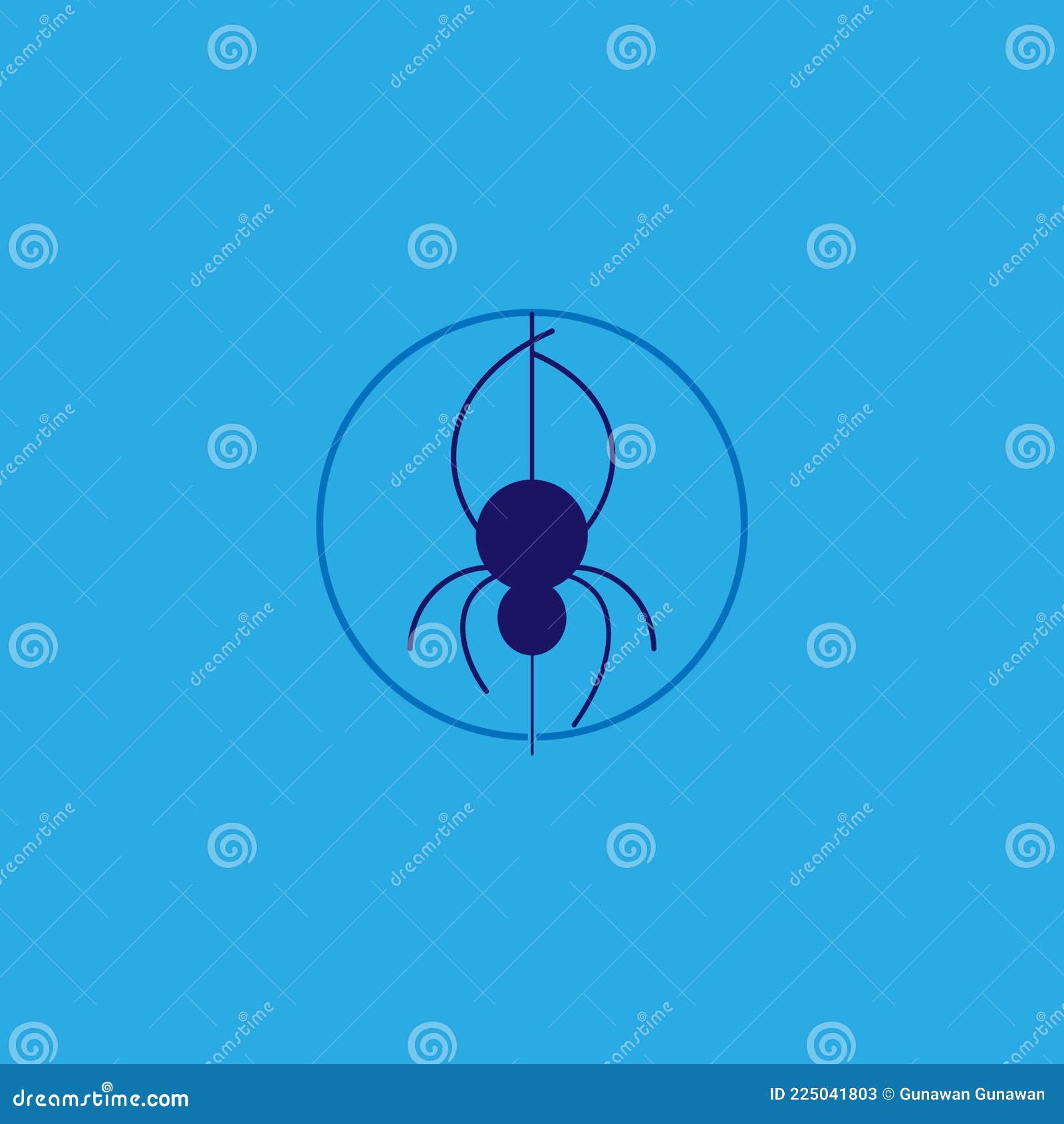 Spider Logos With Various Shapes, Attractive Colors Vector Illustration ...