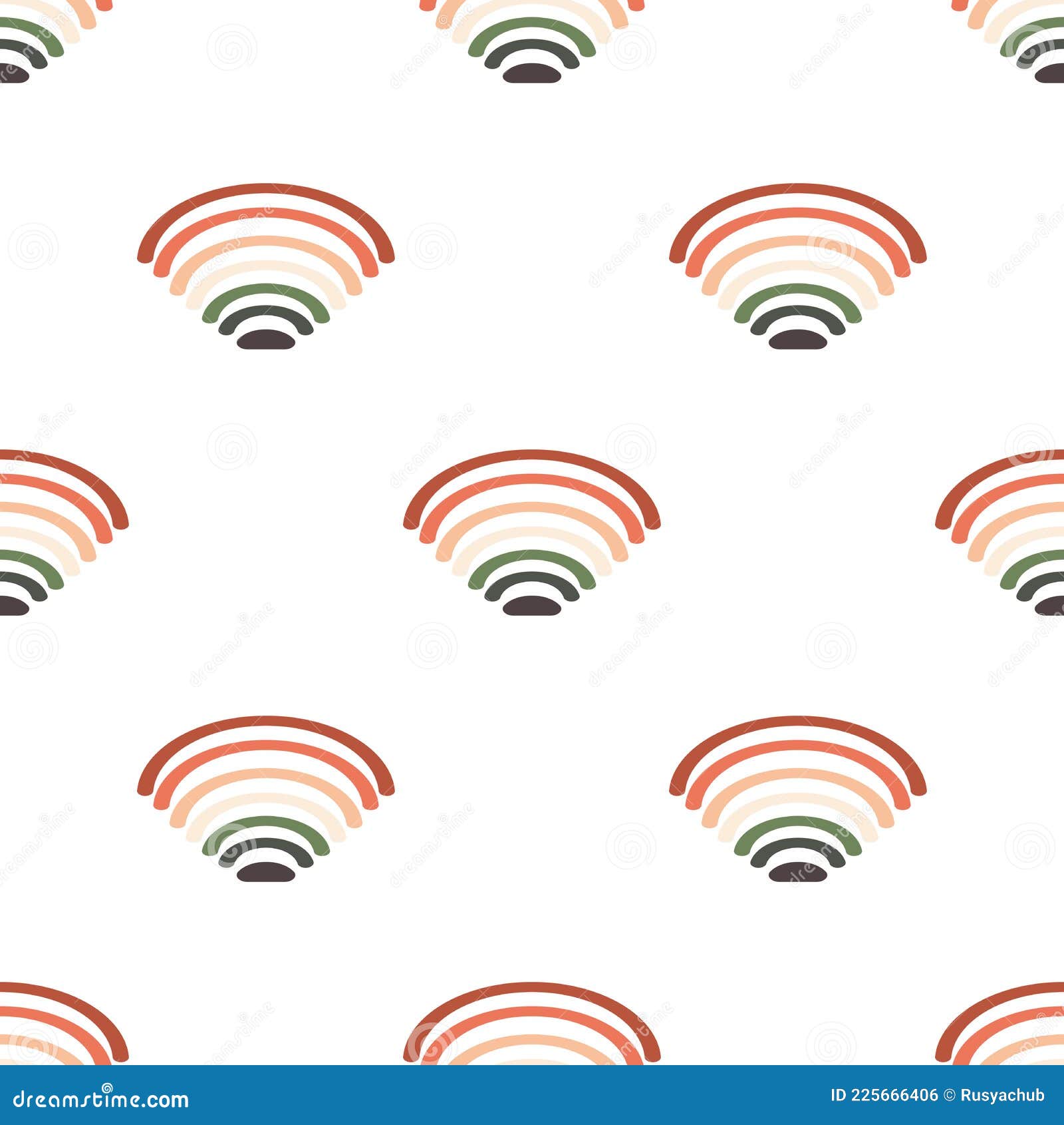 Multi-colored Arc Curved Lines. Seamless Pattern Stock Vector ...