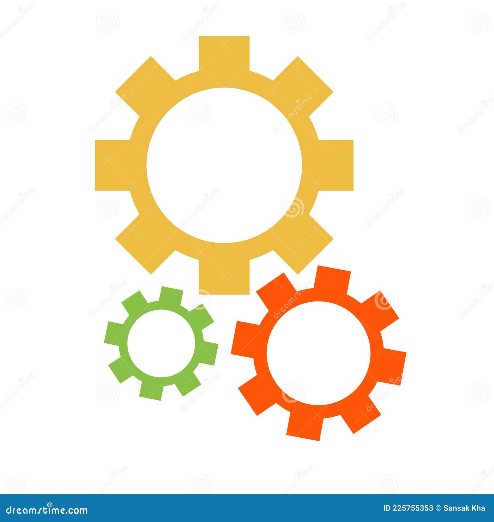 Cogwheel Web Icons Set . Vector Illustration Stock Vector ...