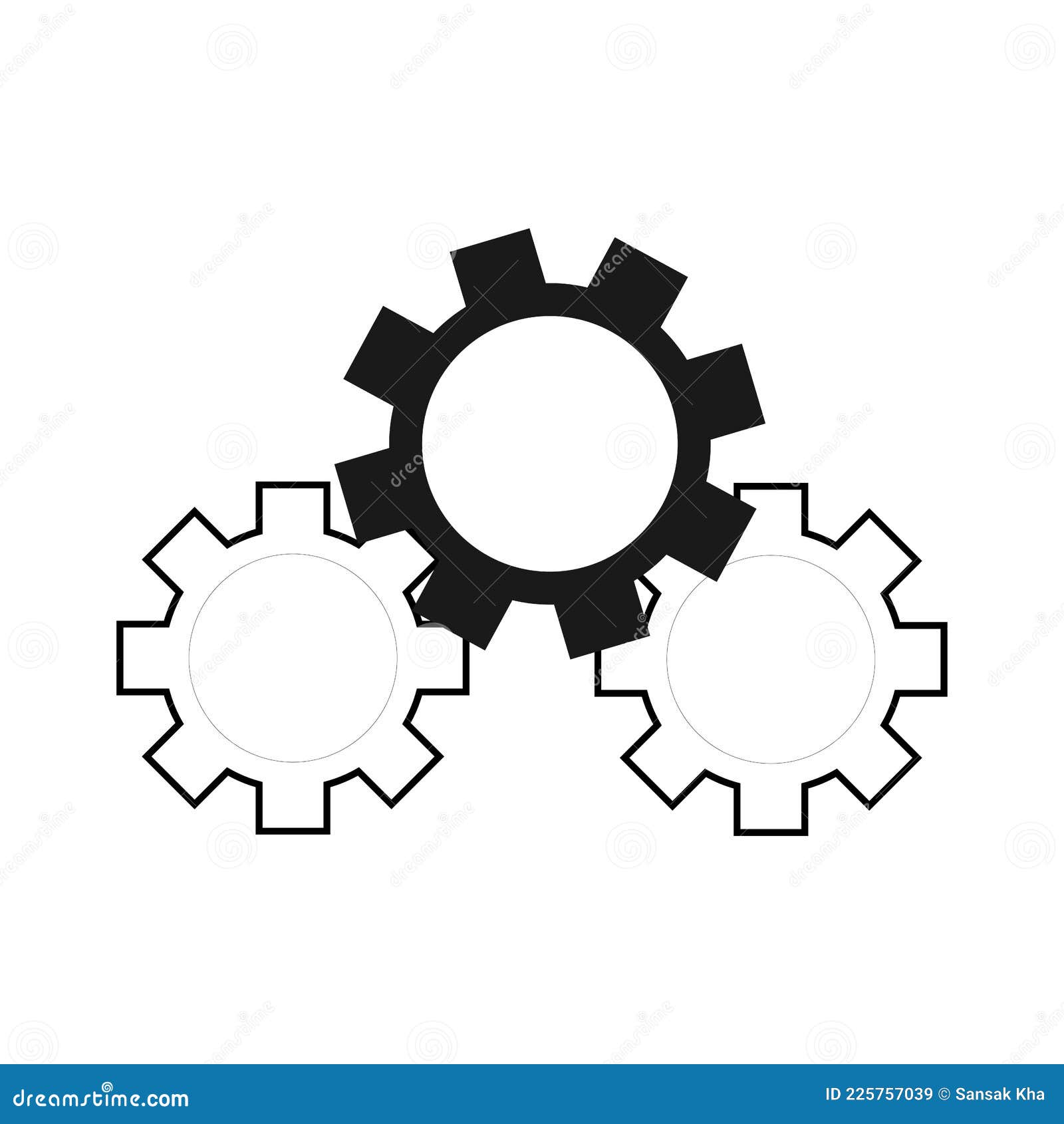 Cogwheel Web Icons Set . Vector Illustration Stock Vector ...