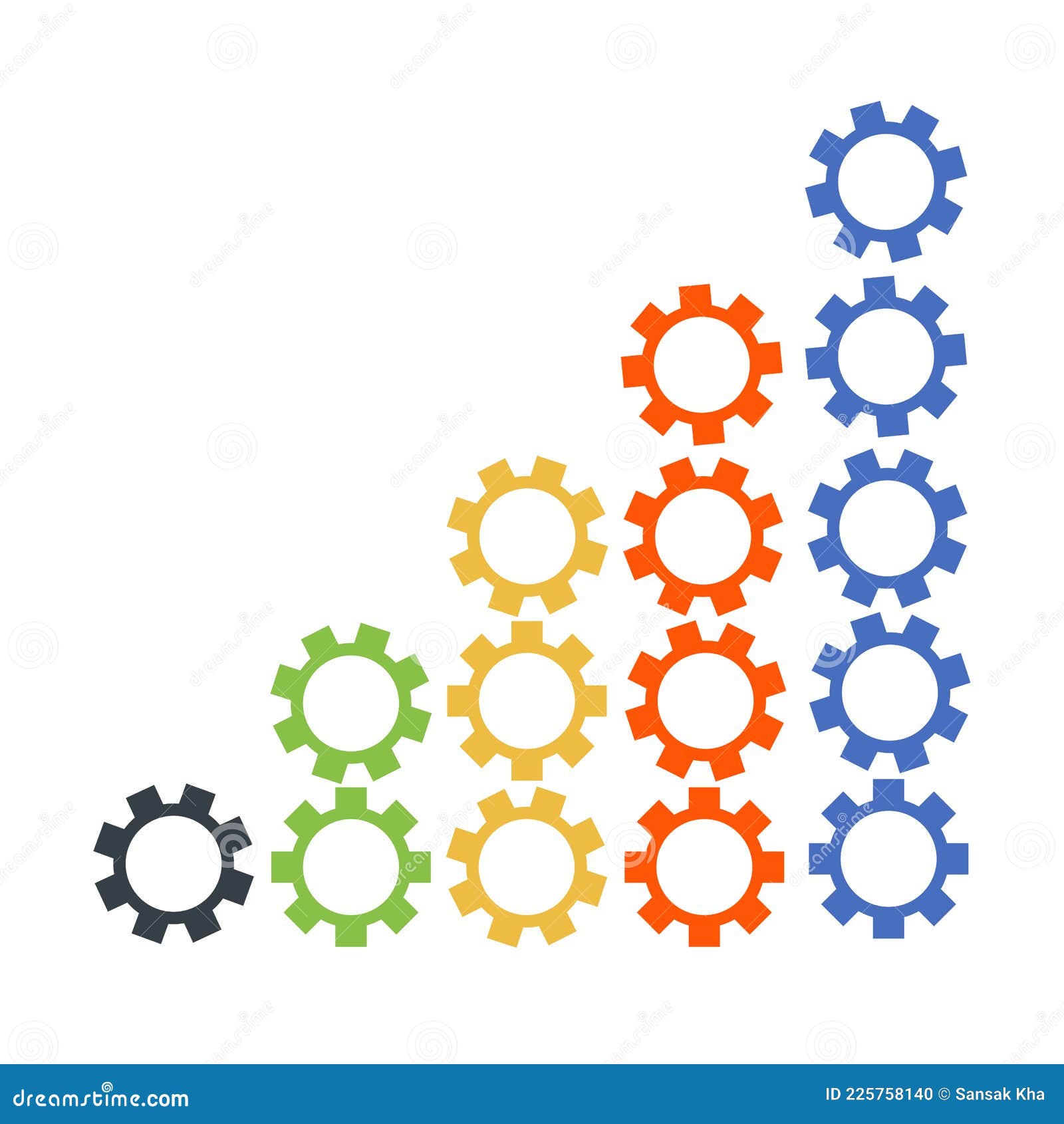 Cogwheel Web Icons Set . Vector Illustration Stock Vector ...