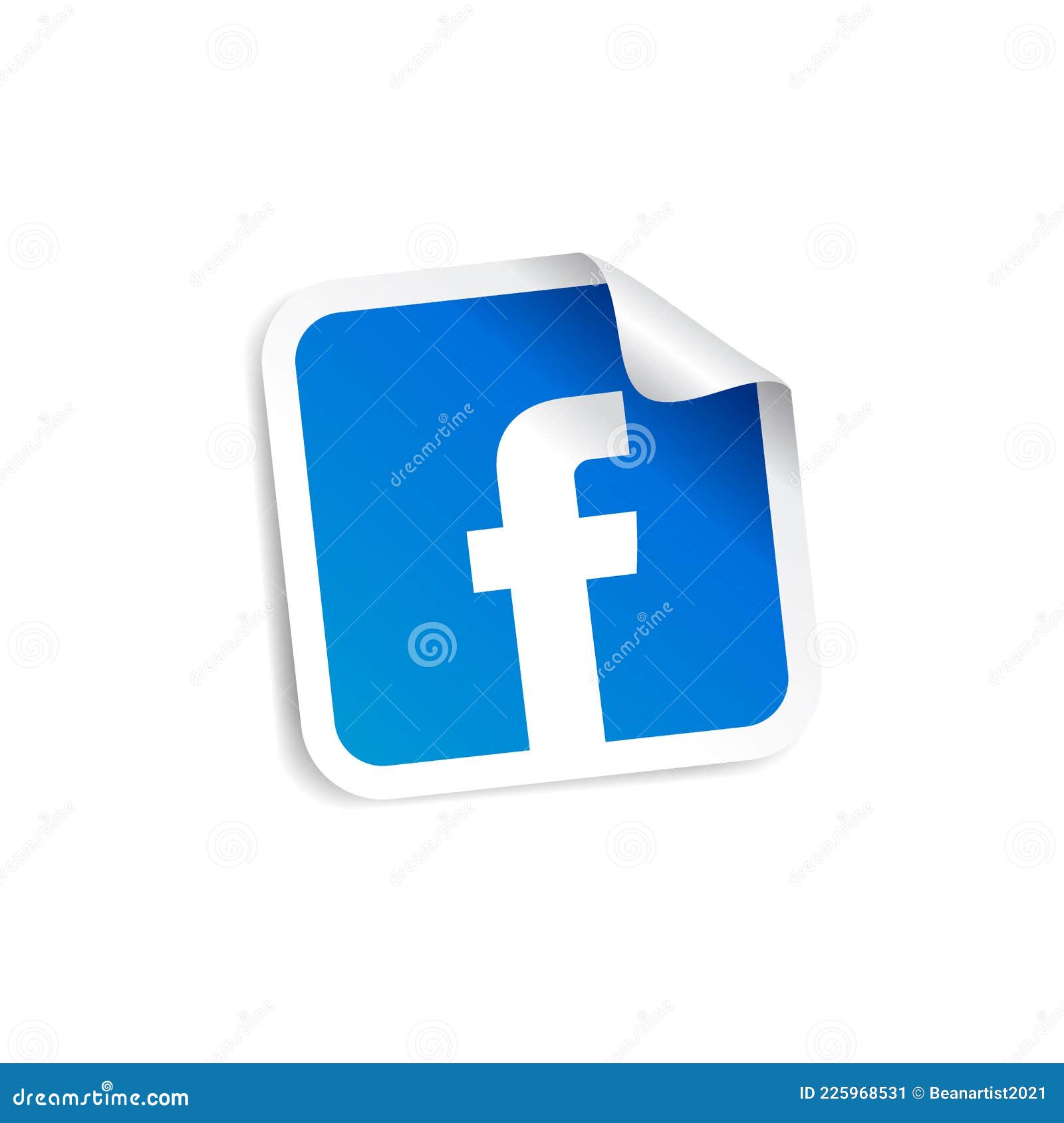 Facebook logo icon sticker editorial photo. Illustration of design ...