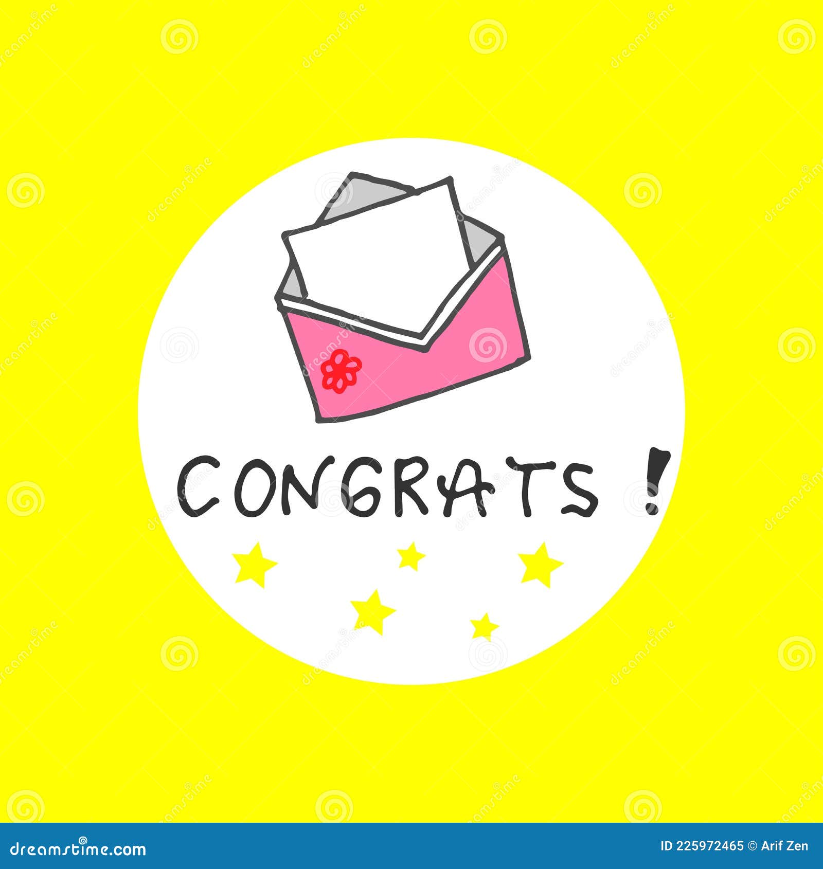 Congrats Hand Drawing Lettering Set Design Vector Illustration ...