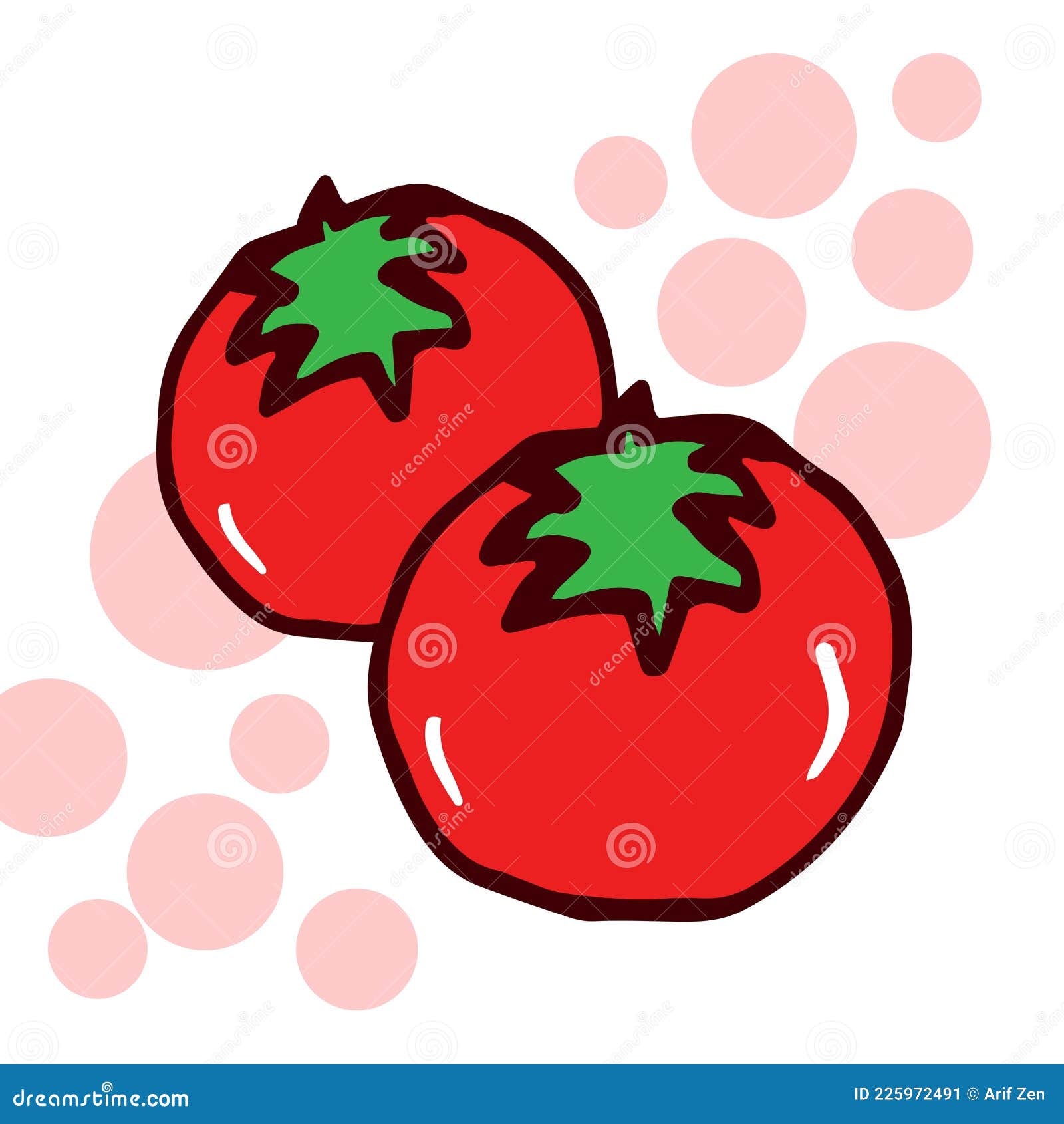 Whimsical Tomato Duo: Hand-Drawn Vector Illustration Perfect for Logos ...