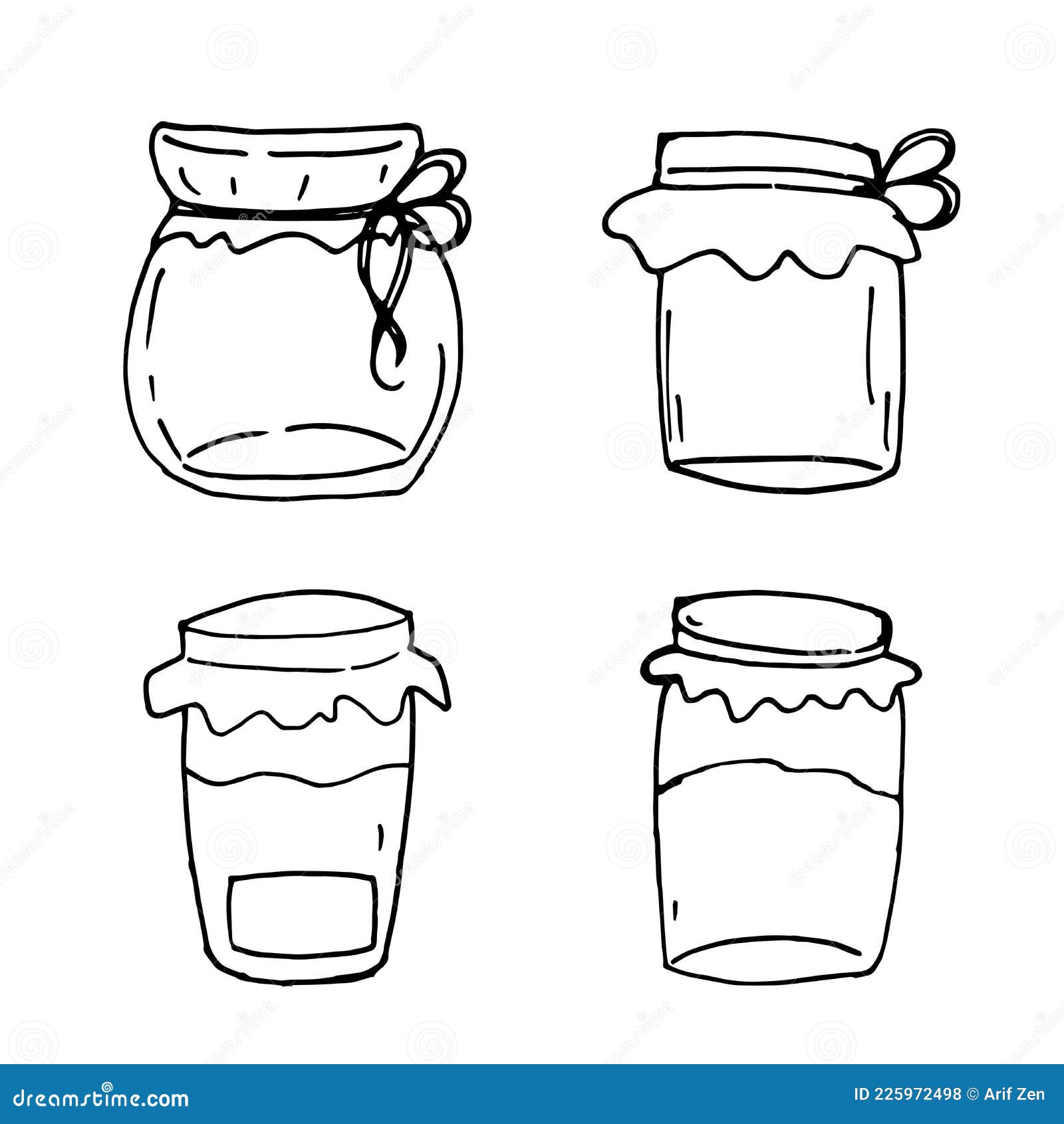 Whimsical Jar Designs: Hand-Drawn Vector Illustrations Perfect for ...