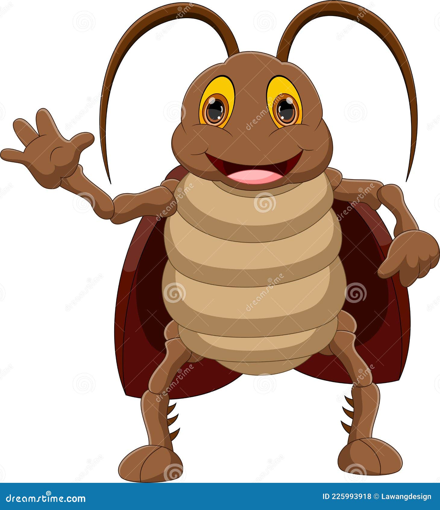 Cute Cockroach Cartoon Vector Illustration | CartoonDealer.com #129448164