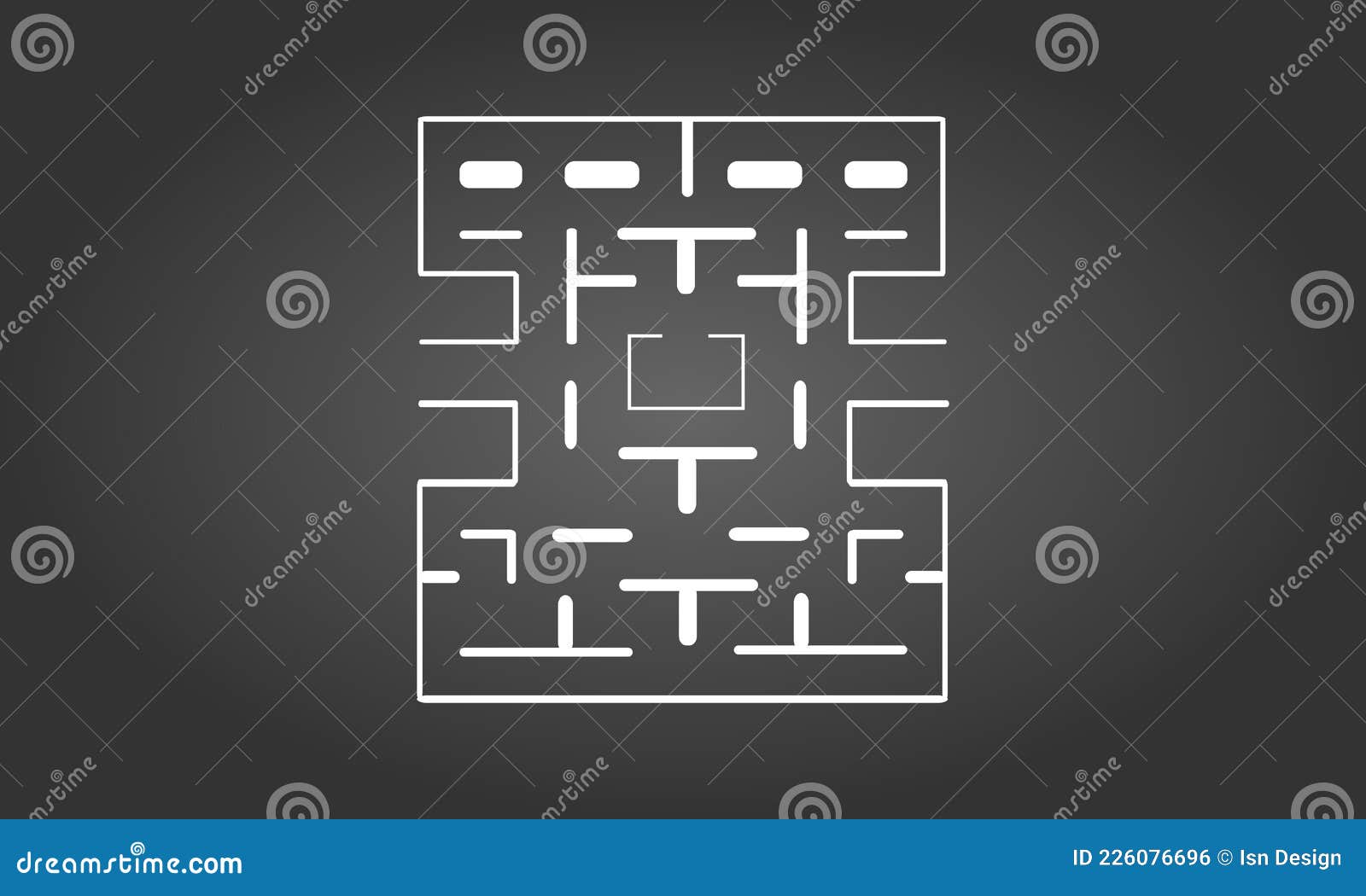 Pacman Old Game Map Vector stock vector. Illustration of game - 226076696