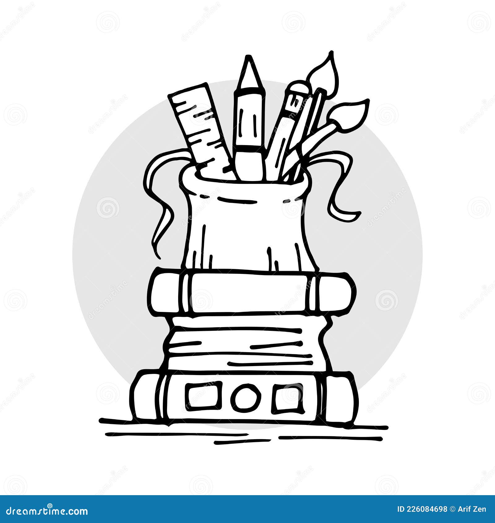 Student Doodle Art Cartoon Vector | CartoonDealer.com #70986265