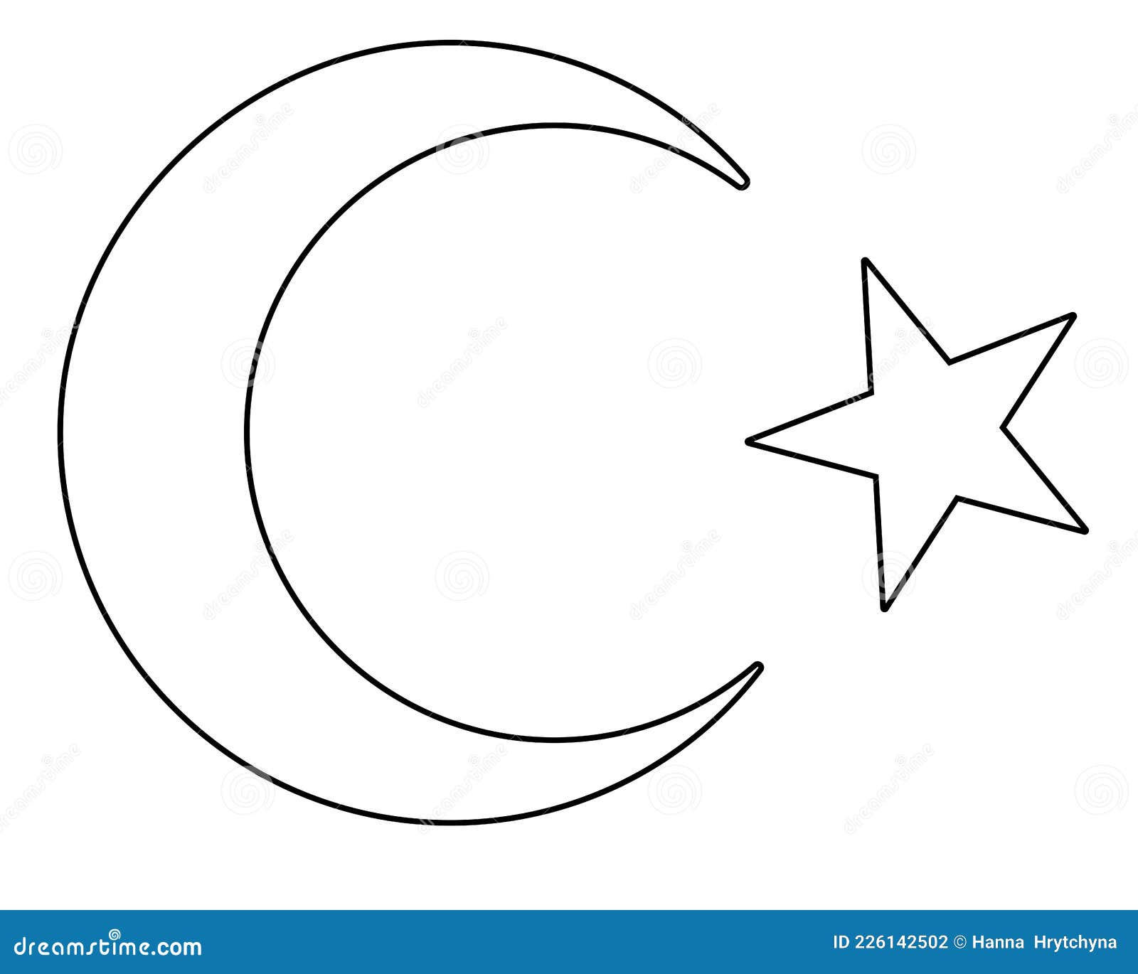 Crescent Moon and Star Coat of Arms of Turkey - Stock Illustration with ...