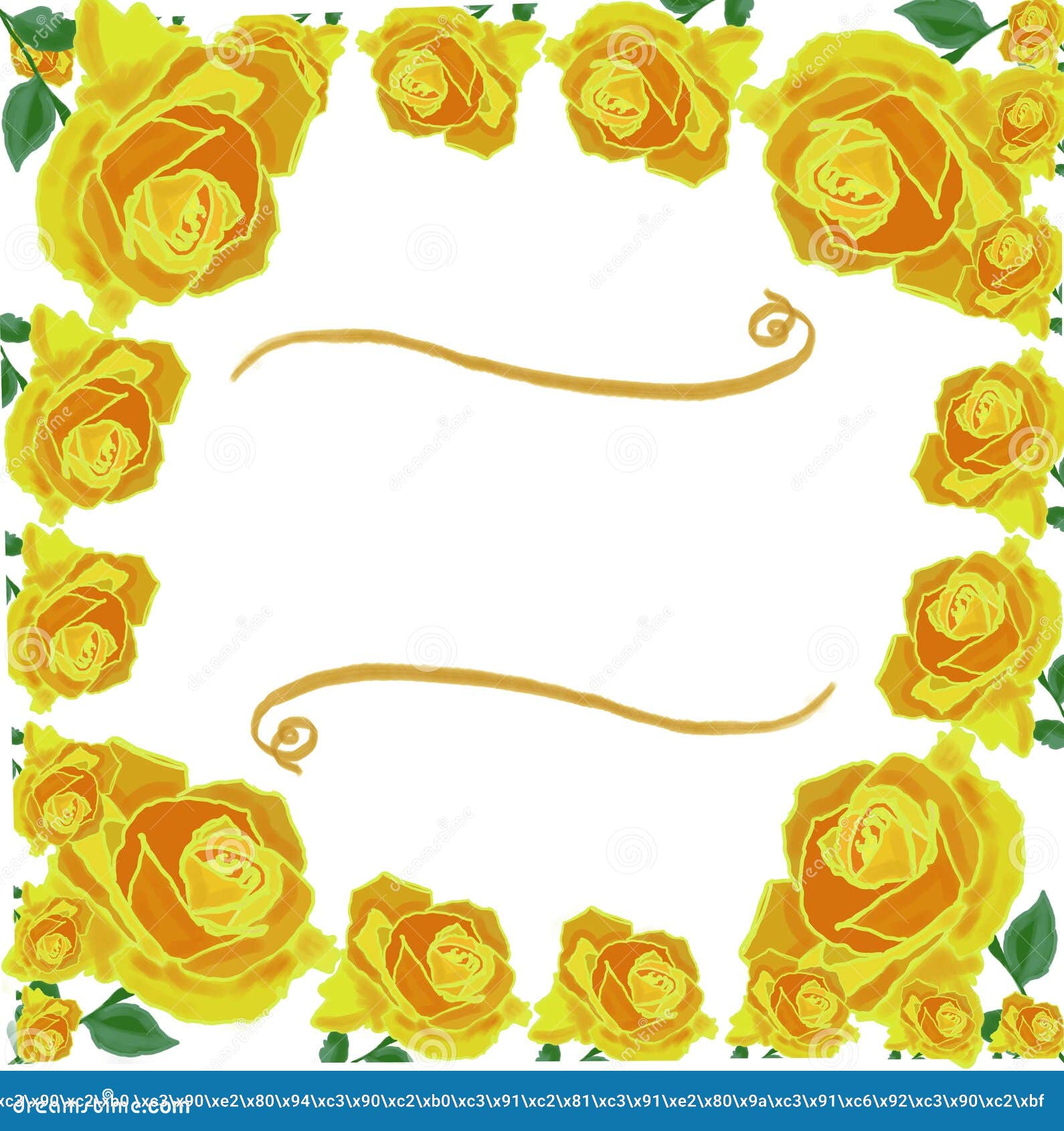 Greeting Card, Greeting Card with Yellow Roses, Wedding Invitation Card ...