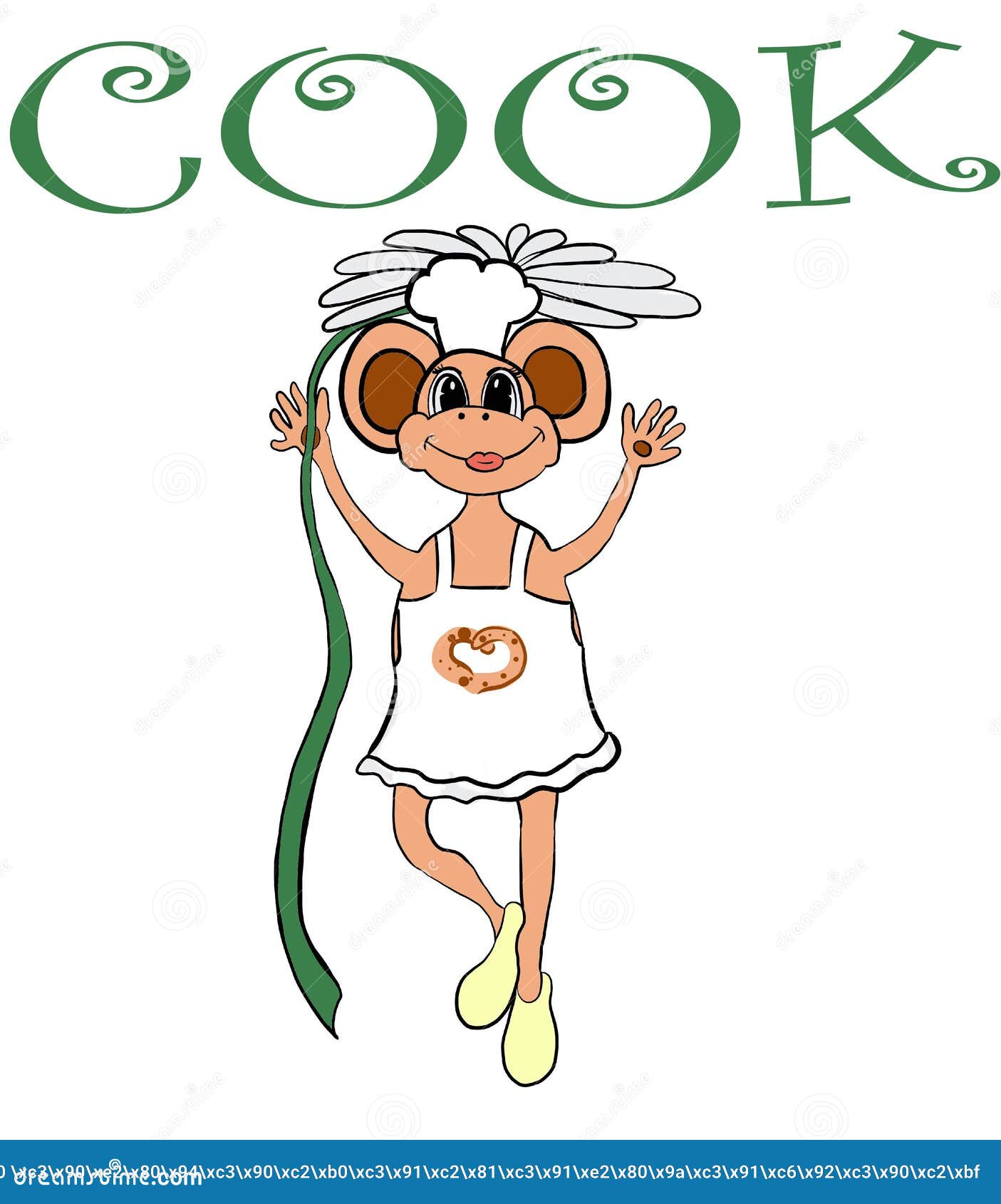 Monkey,monkey, Profession, Monkey Fun,monkey Cook Stock Illustration ...