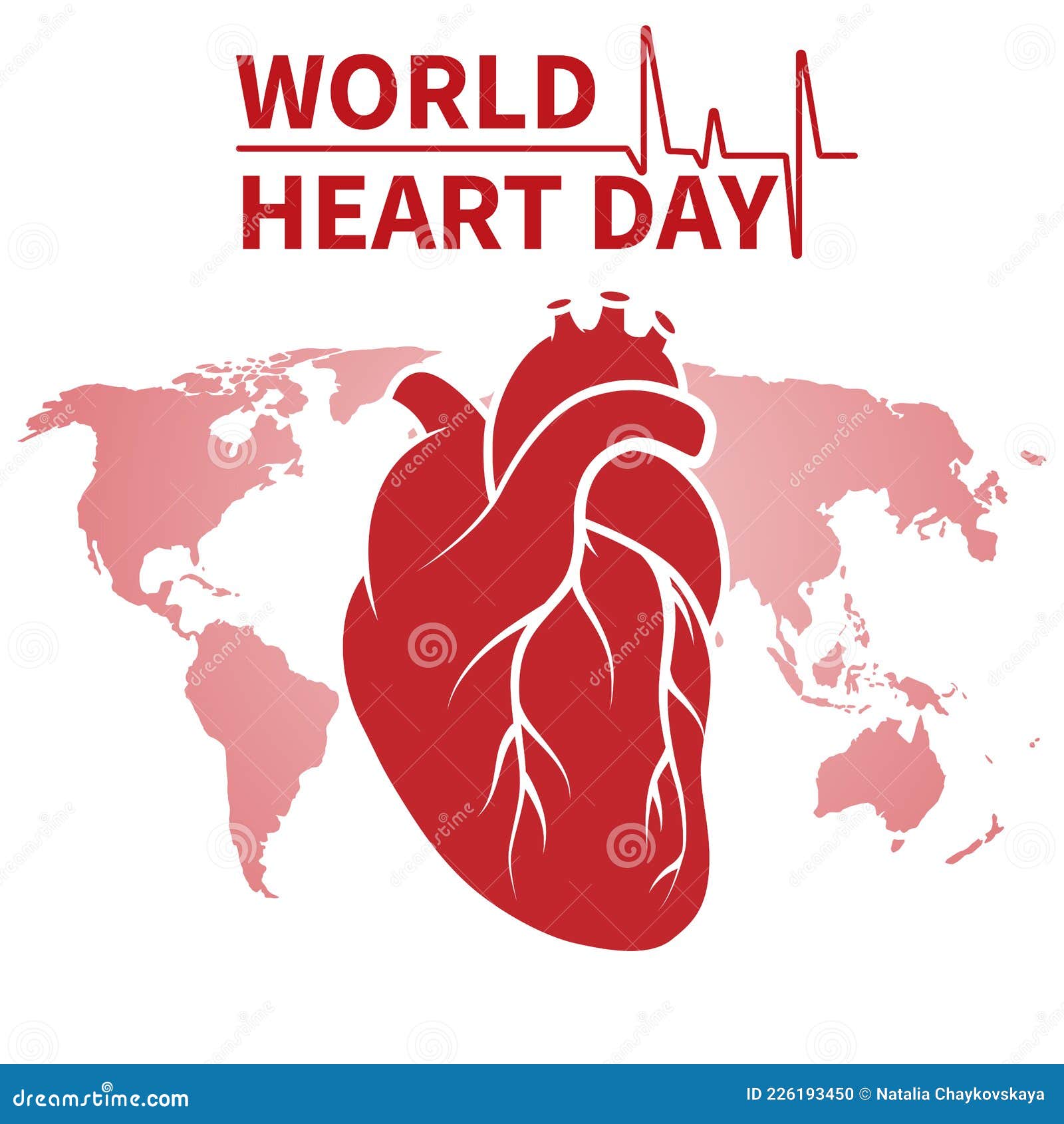 Vector Illustration on the Theme of World Heart Day Observed Each Year ...
